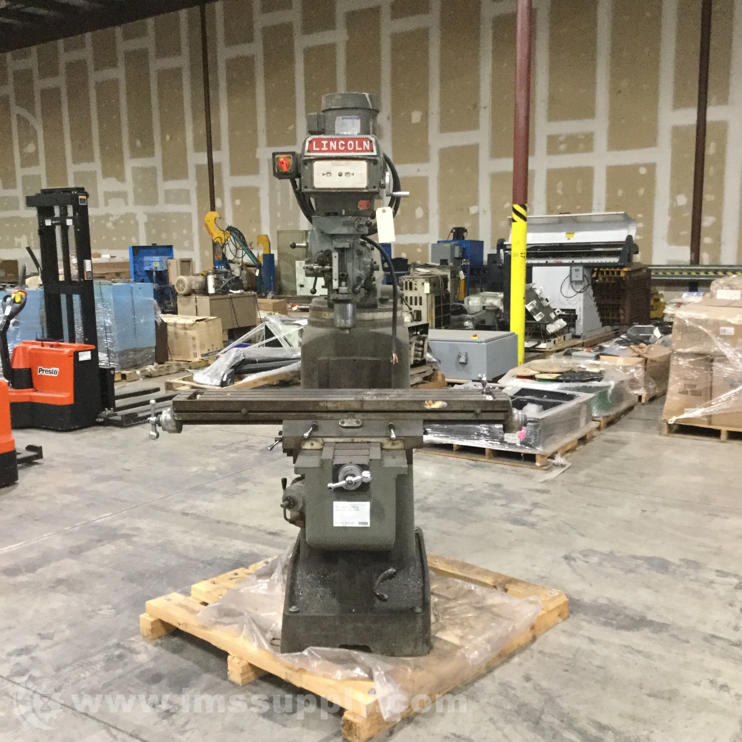 Lincoln Vertical Milling Machine 3HP, 220/440 Volts, Three Phase - IMS ...
