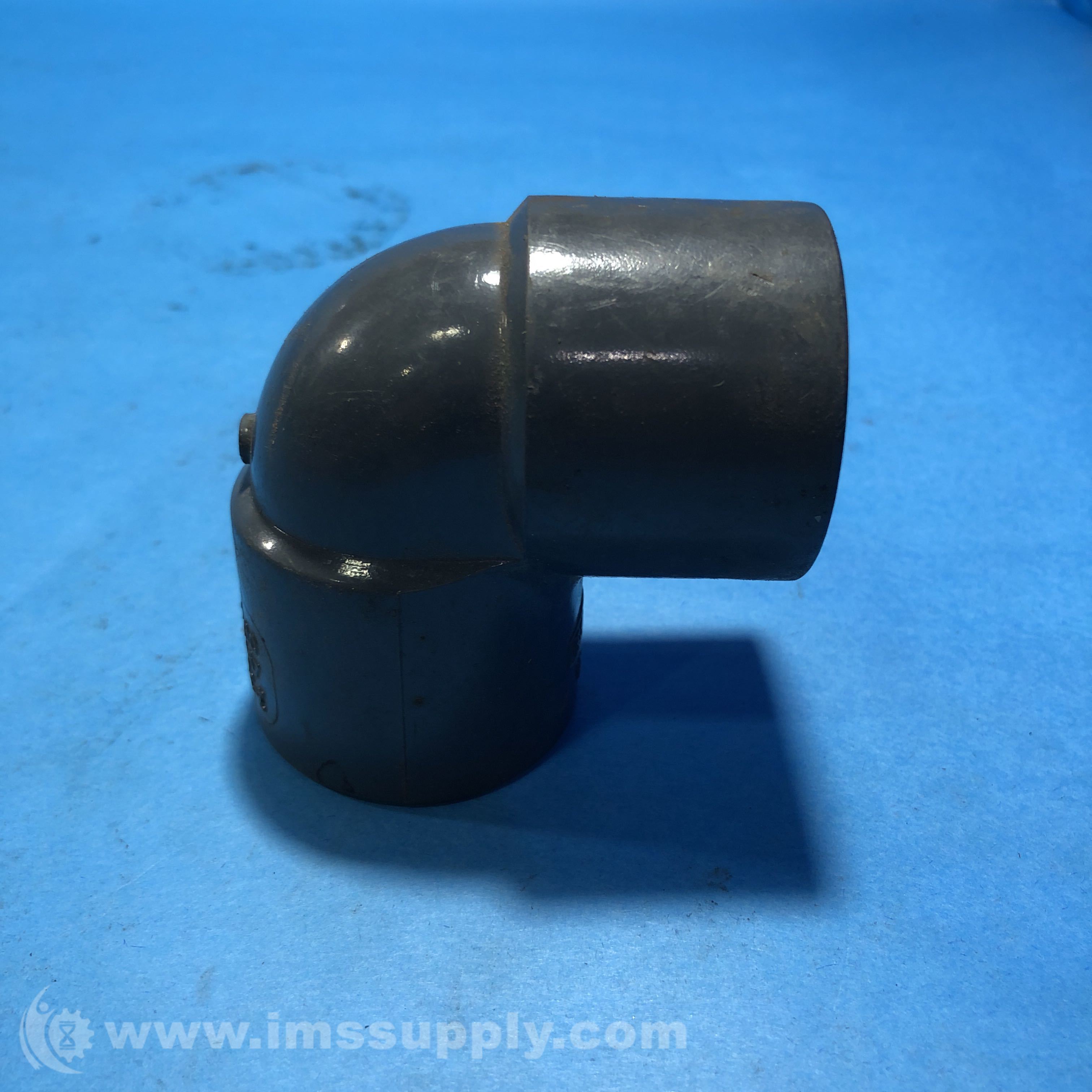 Eslon 1 inch PVC Grey 90 Degree Right Angle Elbow Coupling - IMS Supply