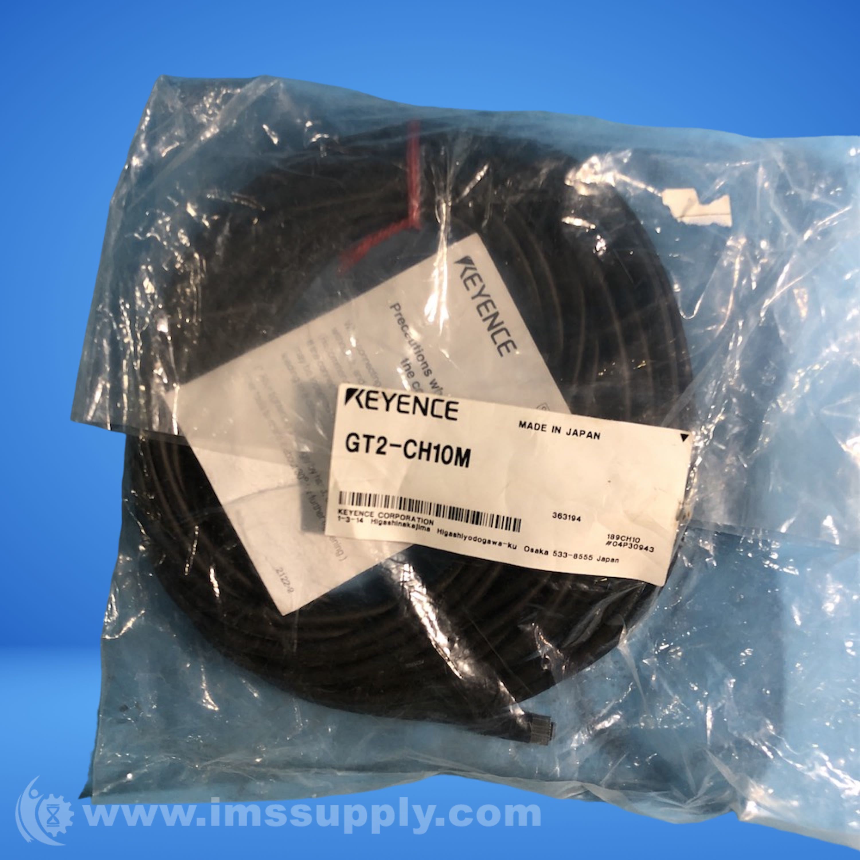 Keyence GT2-CH10M Sensor Head Cable - IMS Supply