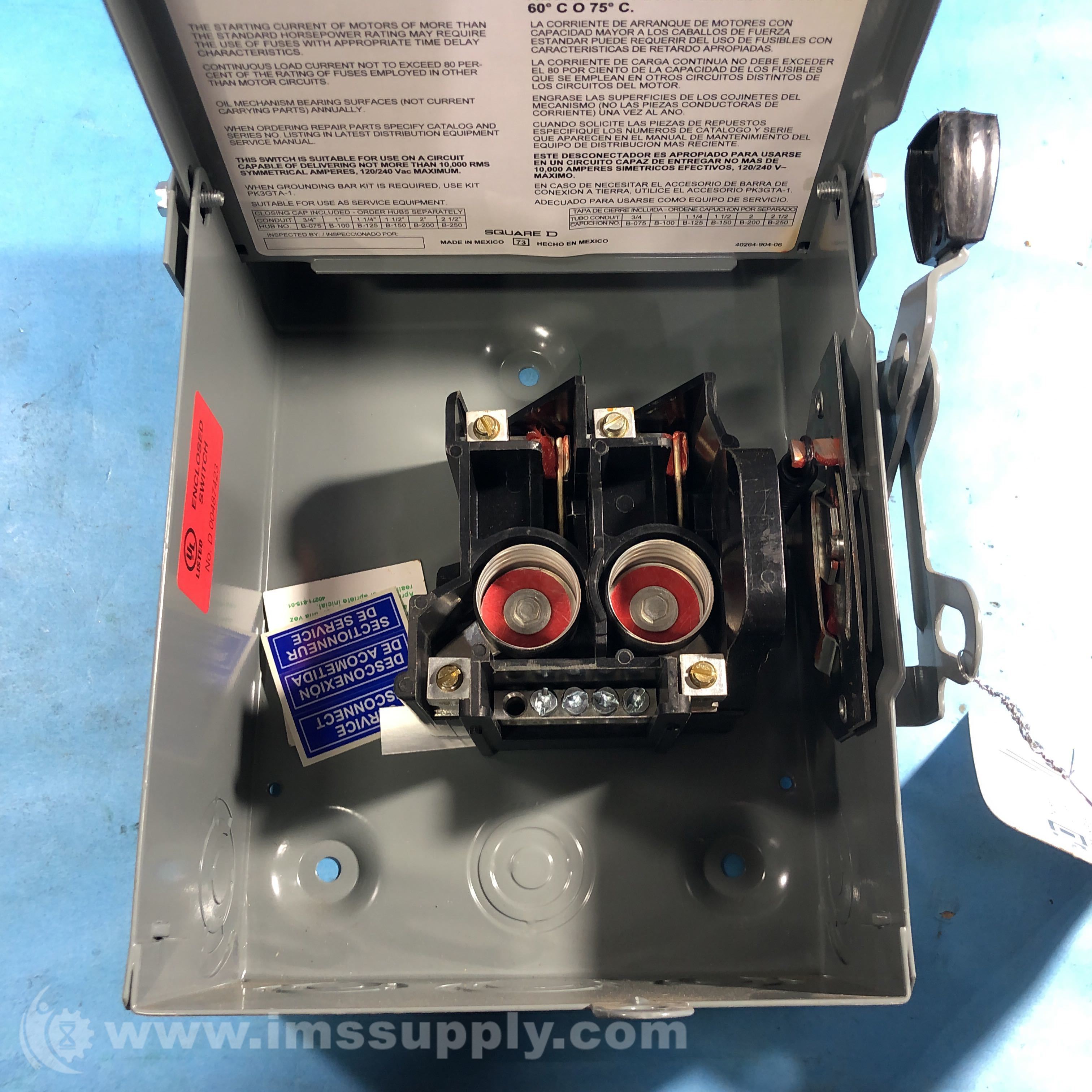 Square D D211NRB Series E02 Single Throw Safety Switch - IMS Supply