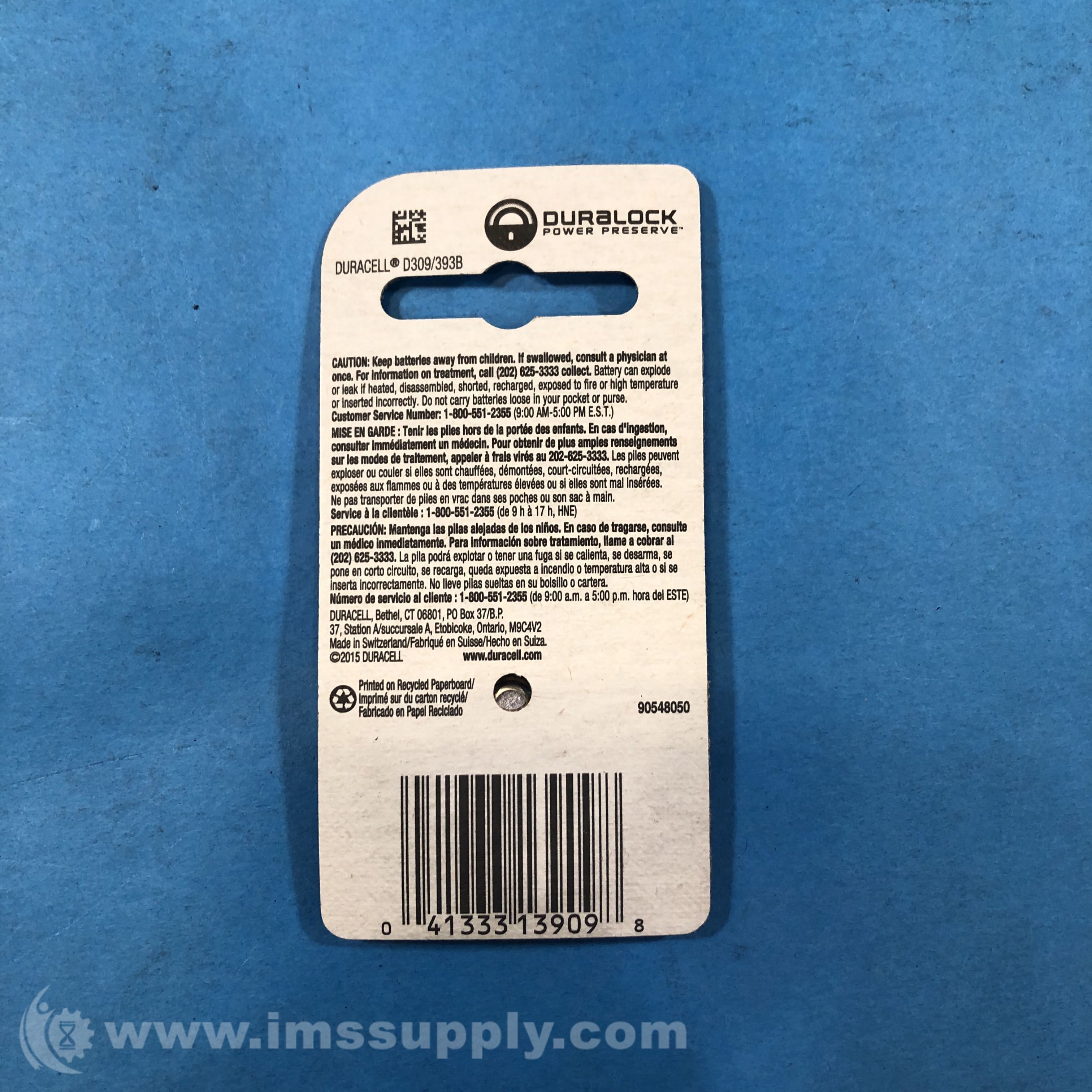 Duracell SR48/SR754W Silver Oxide Battery - IMS Supply