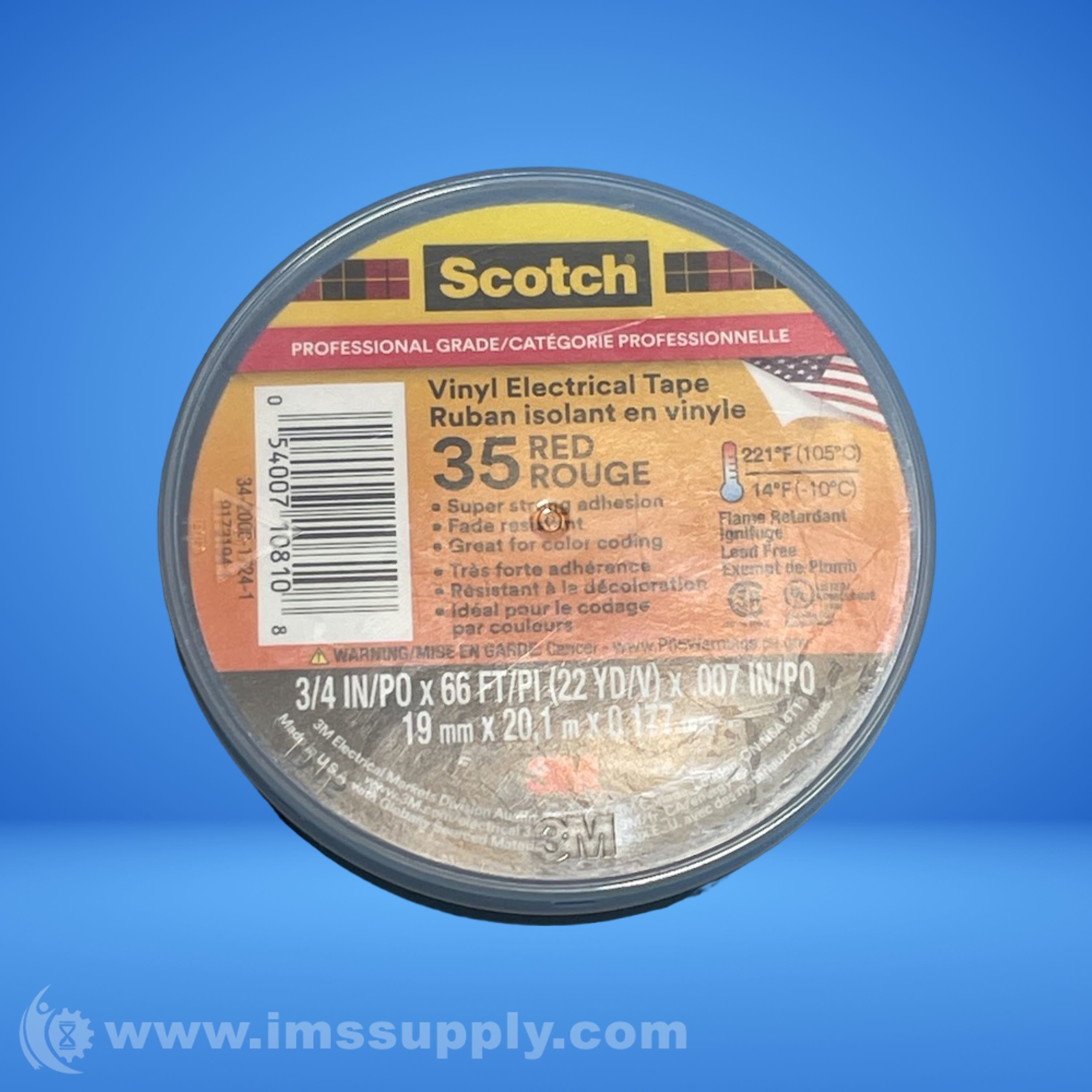 Scotch 35 Red Electrical Tape - IMS Supply