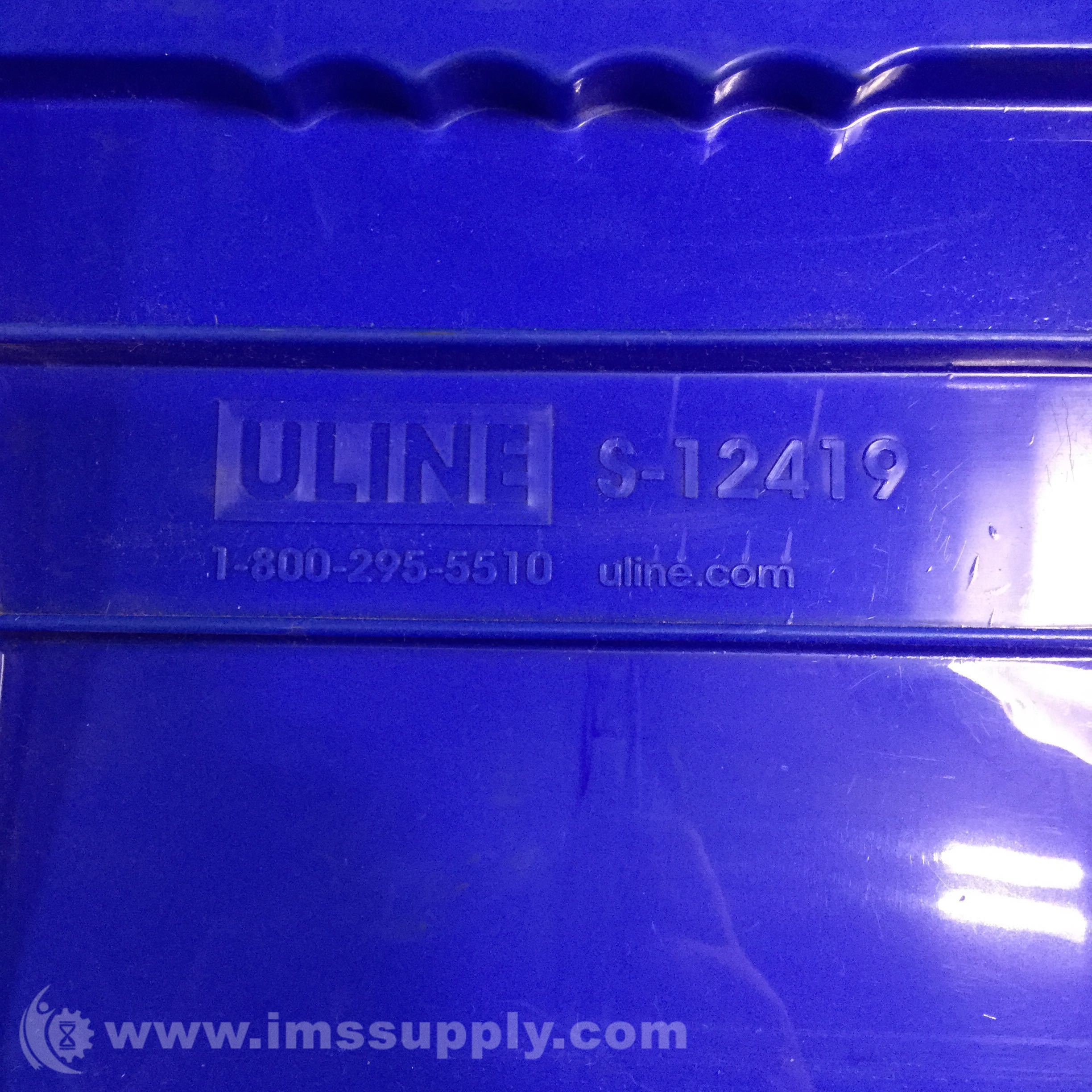 Uline S-12419 Blue Stackable Bin - IMS Supply