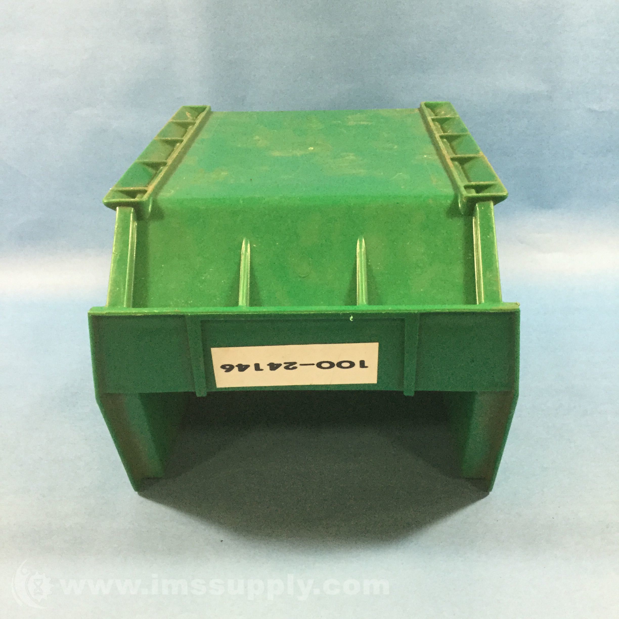 Integrated Plastics 108-7 Green Plastic Stacking Storage Bin - IMS Supply