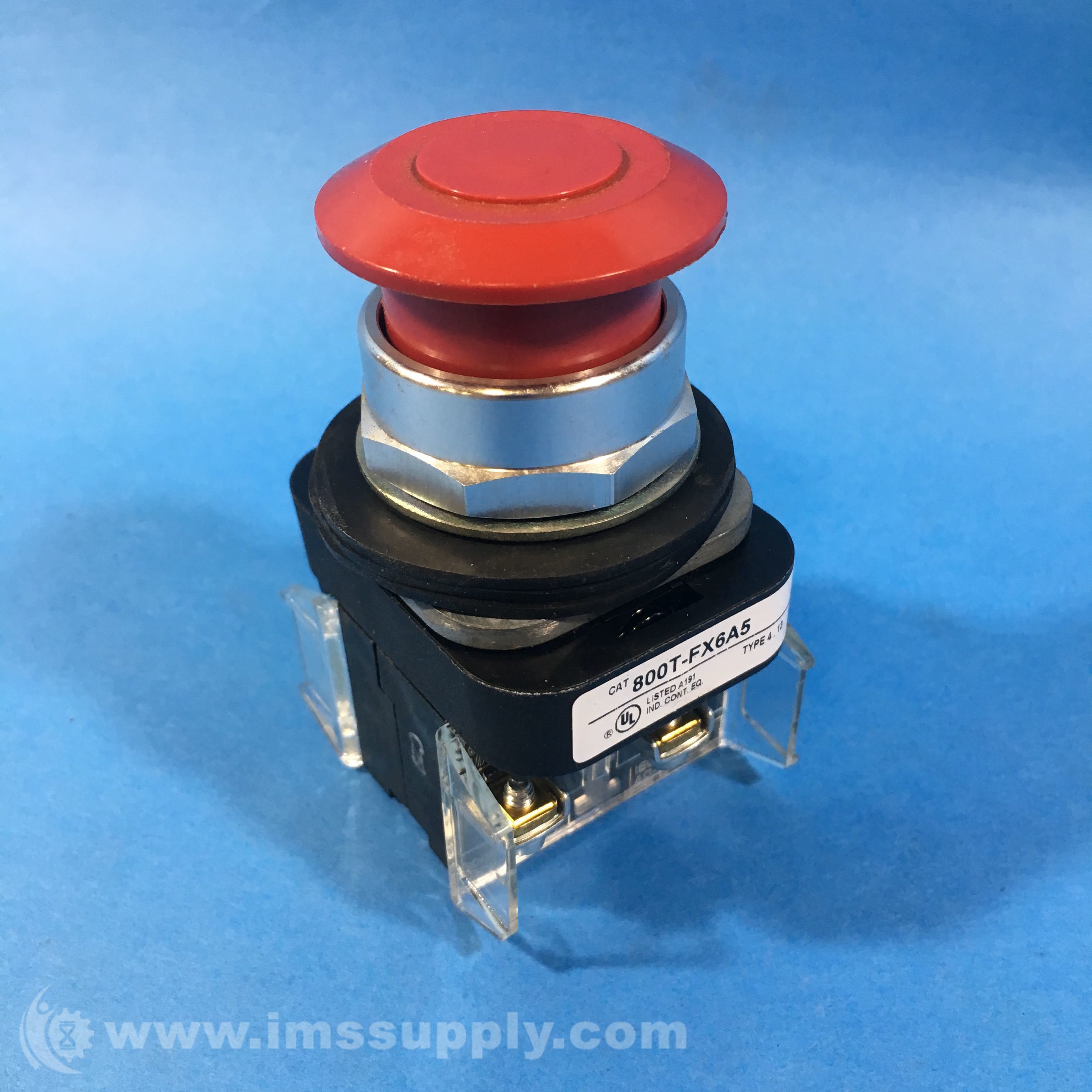 Allen Bradley 800T-FX6A5 Push Button, Push-Pull, Red, 30mm, 2NCLB - IMS Supply