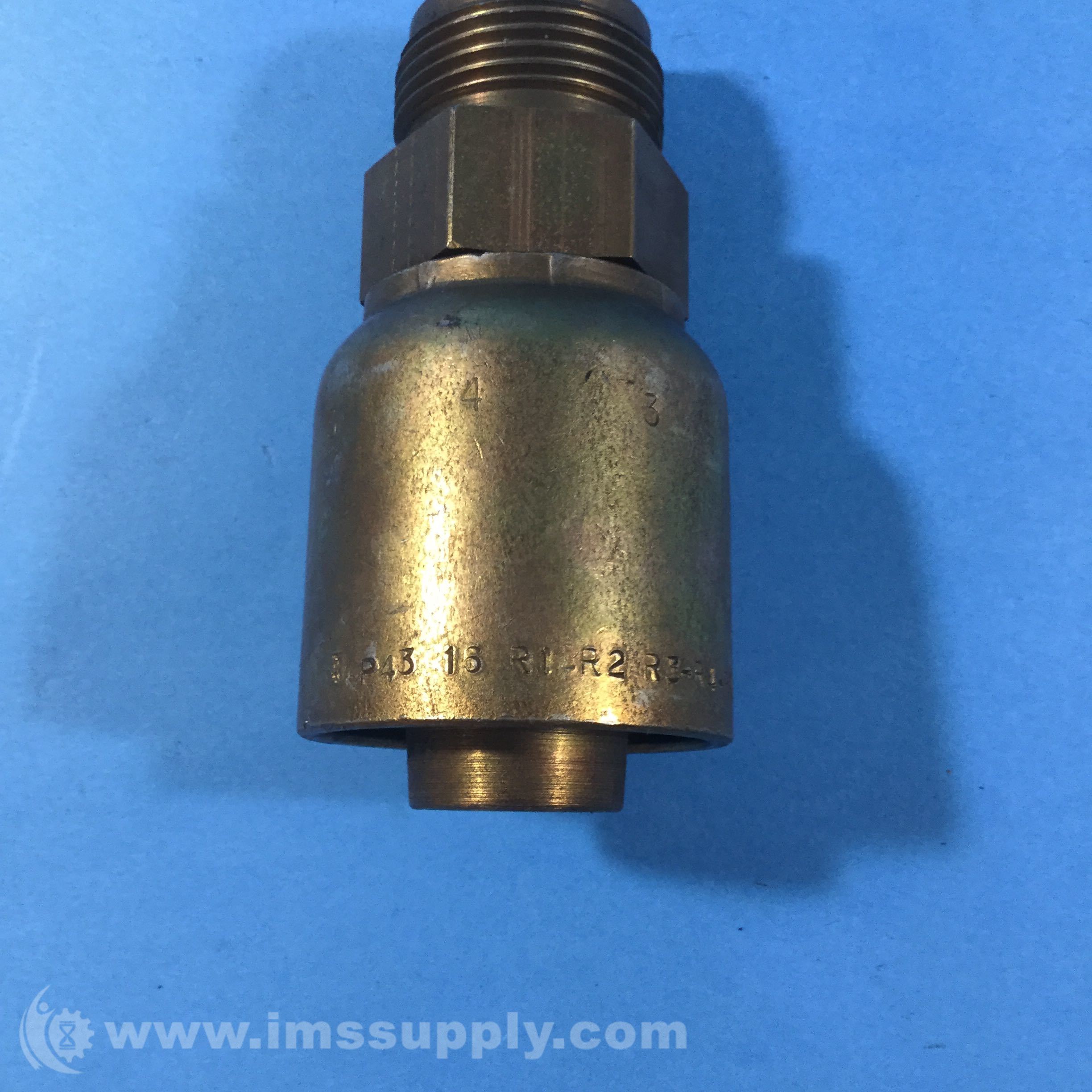 Parker 10343-16-16 Male Adapter 1 IN JIC X 1 IN Hose Steel - IMS Supply