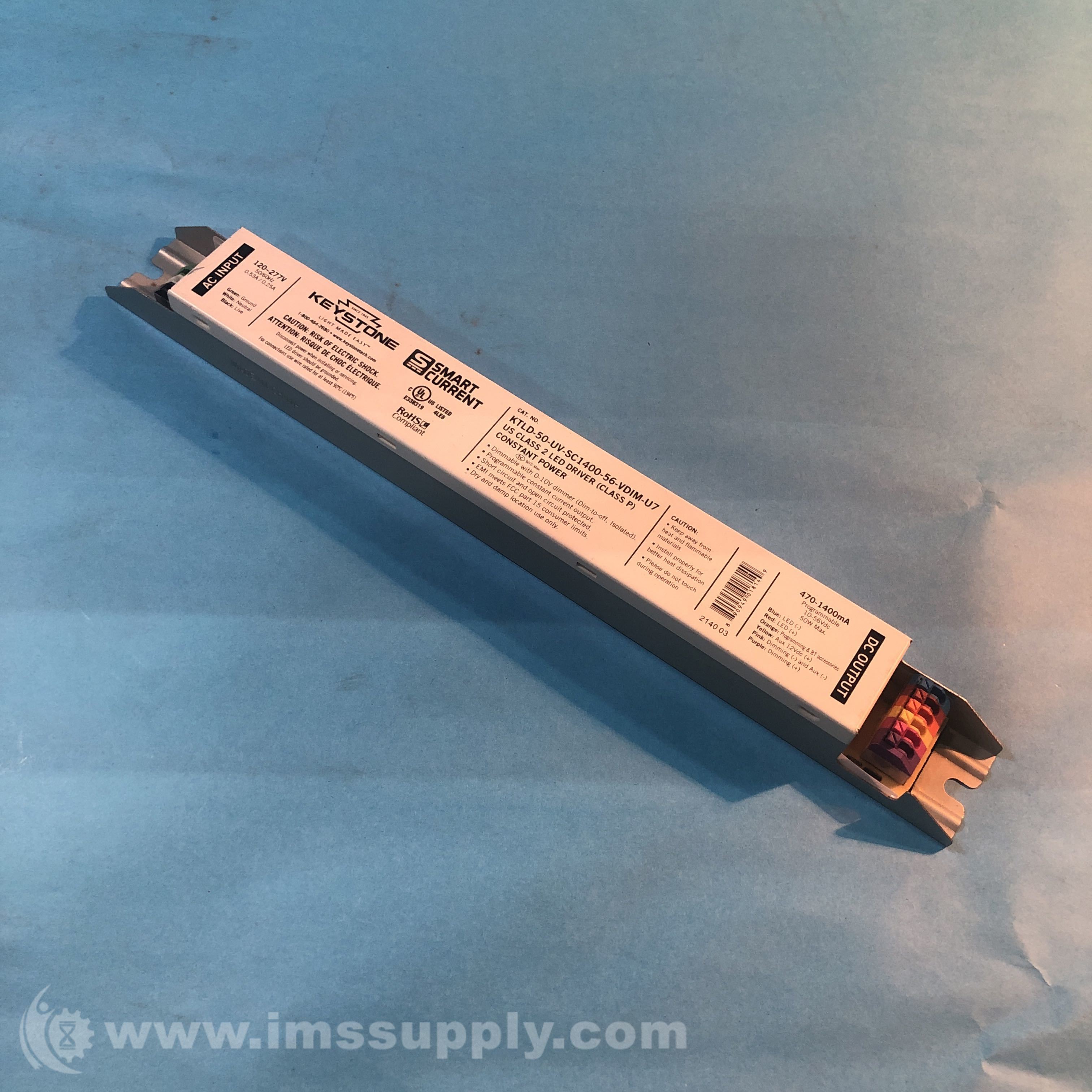 Keystone KTLD-50-UV-SC1400-56-VDIM-U7 Programmable Driver - IMS Supply