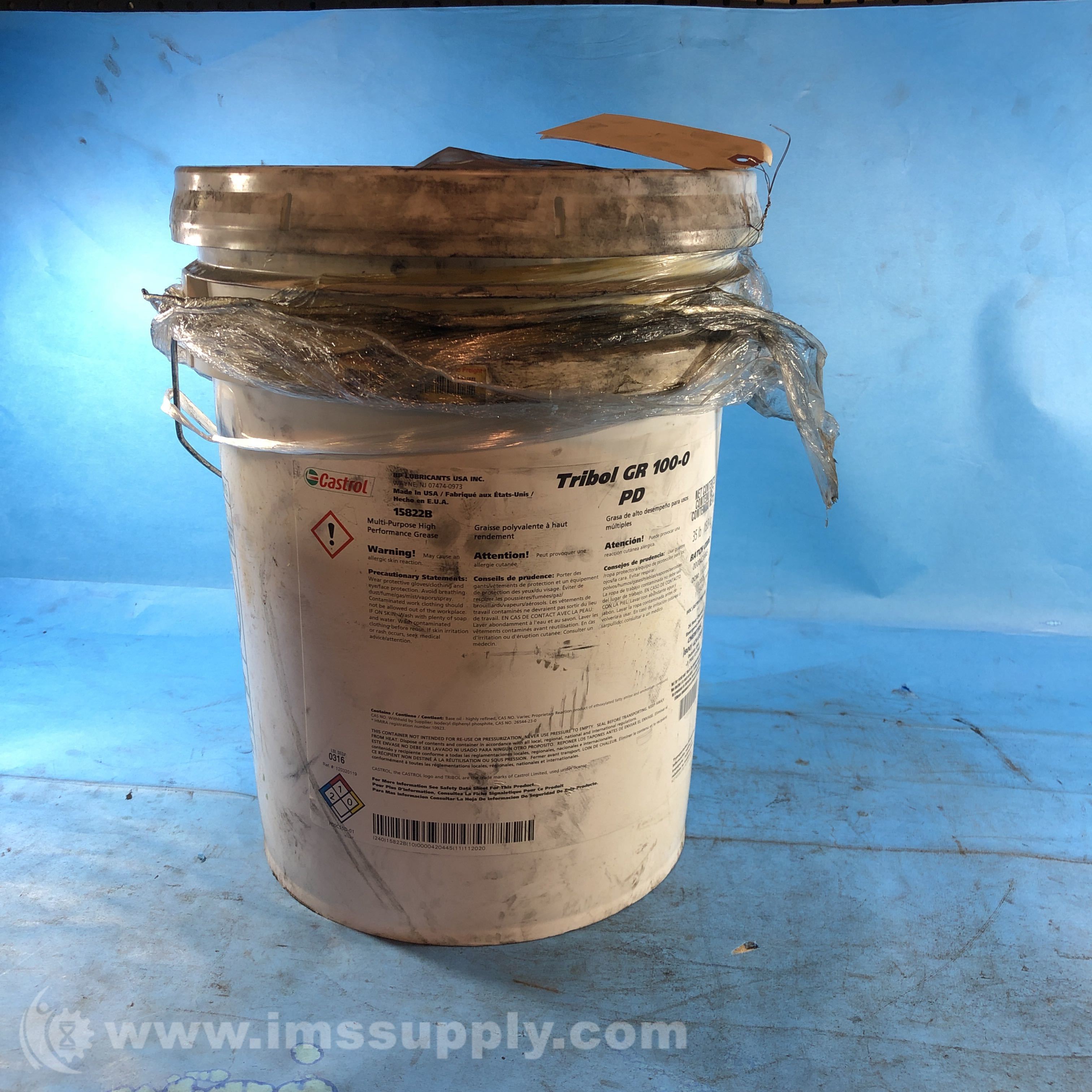 Castrol & Machinery Fluids Tribol GR-100-0 PD 35 lb Pail Grease - IMS ...