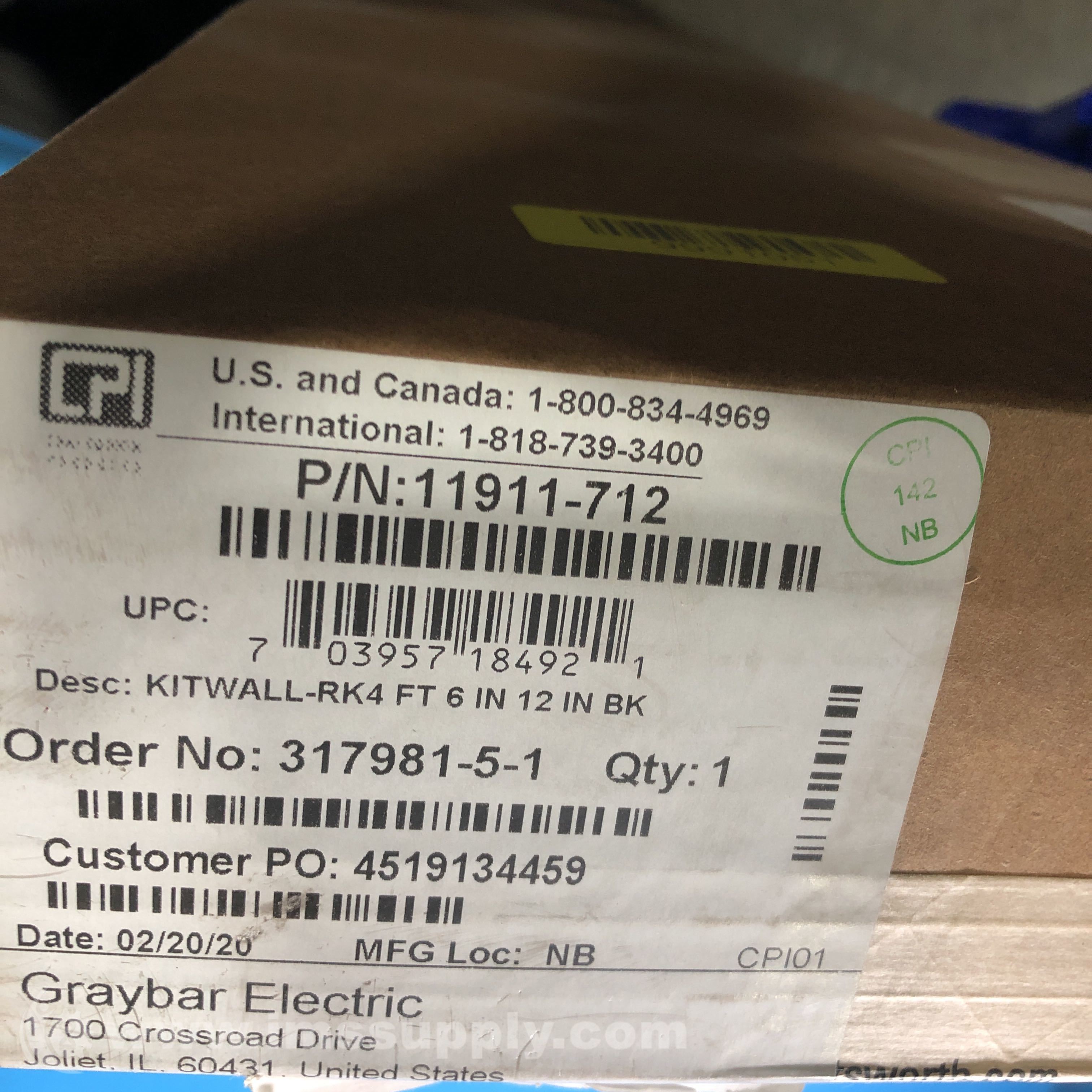 Chatsworth Products 11911-712 Cable Runway Wall To Rack Kit - IMS Supply