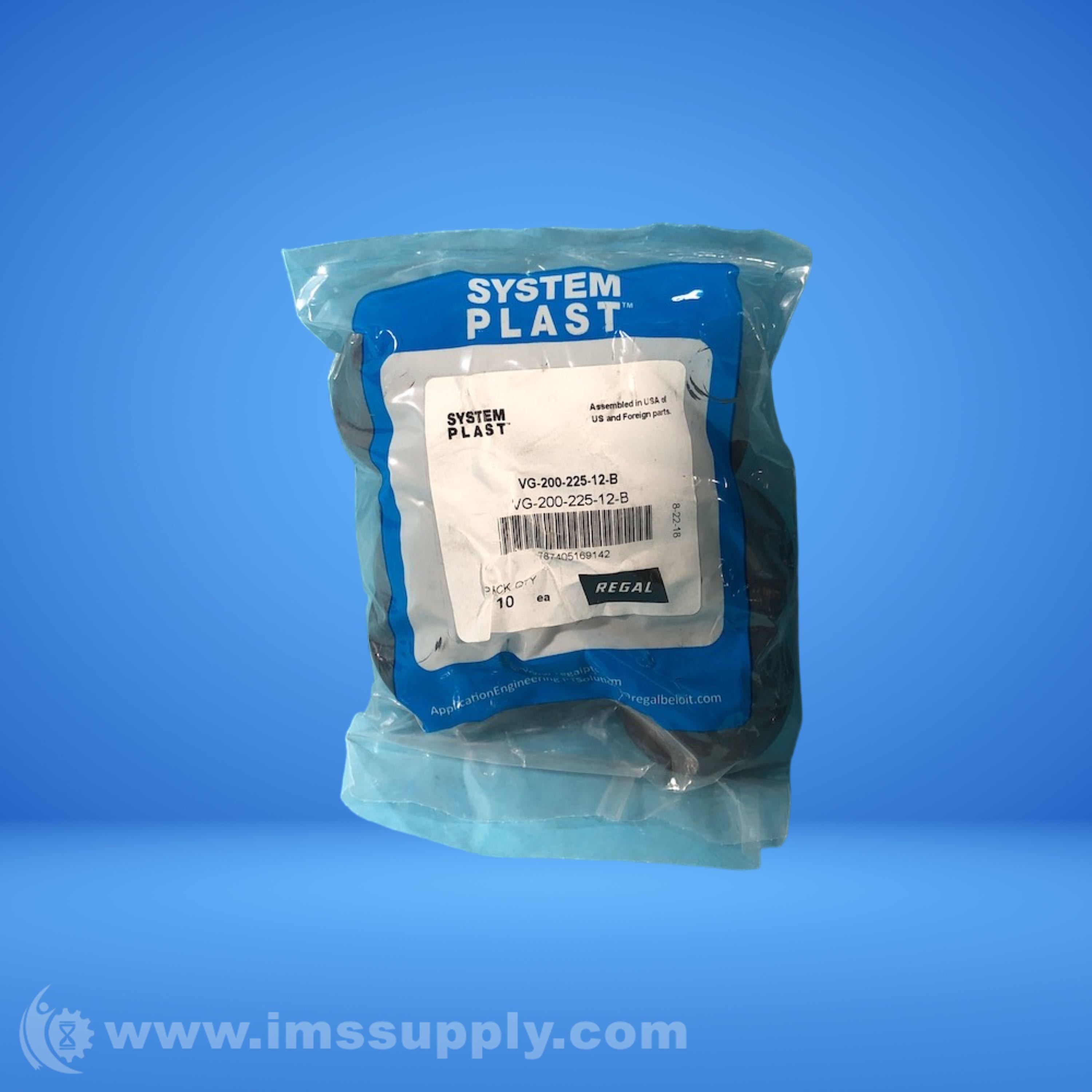 System Plast VG-200-225-12-B Safety Cap Bag of 10 - IMS Supply