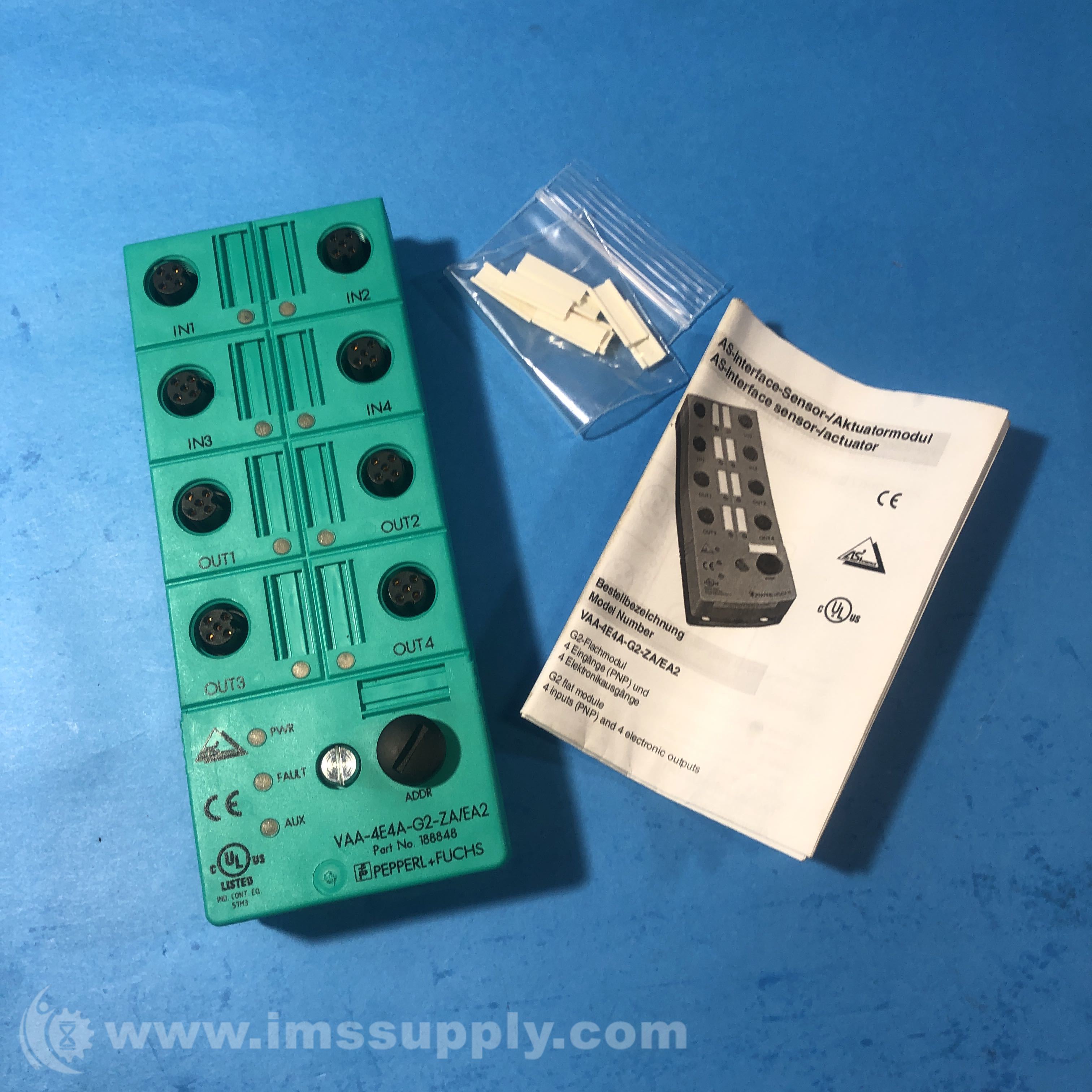 Pepperl & Fuchs VAA-4A-G12-EA2L Sensor, AS-Interface, 188848 - IMS Supply