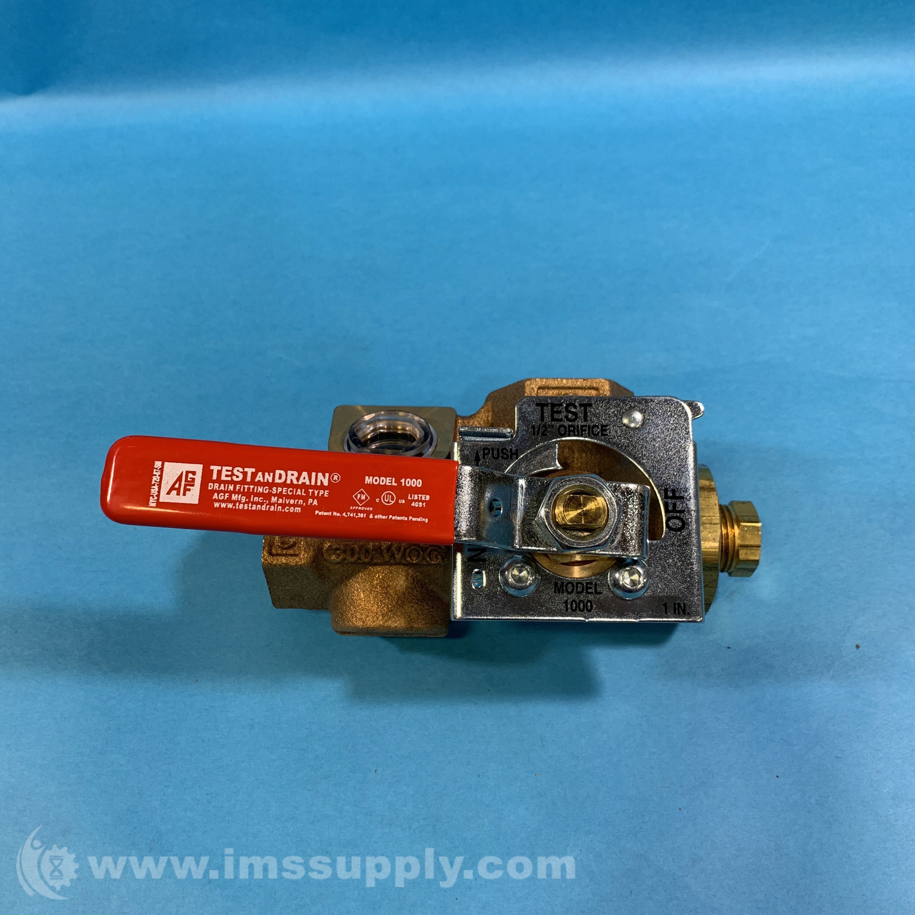 AGF Manufacturing M1000 Inspector's Test and Drain Valve - IMS Supply