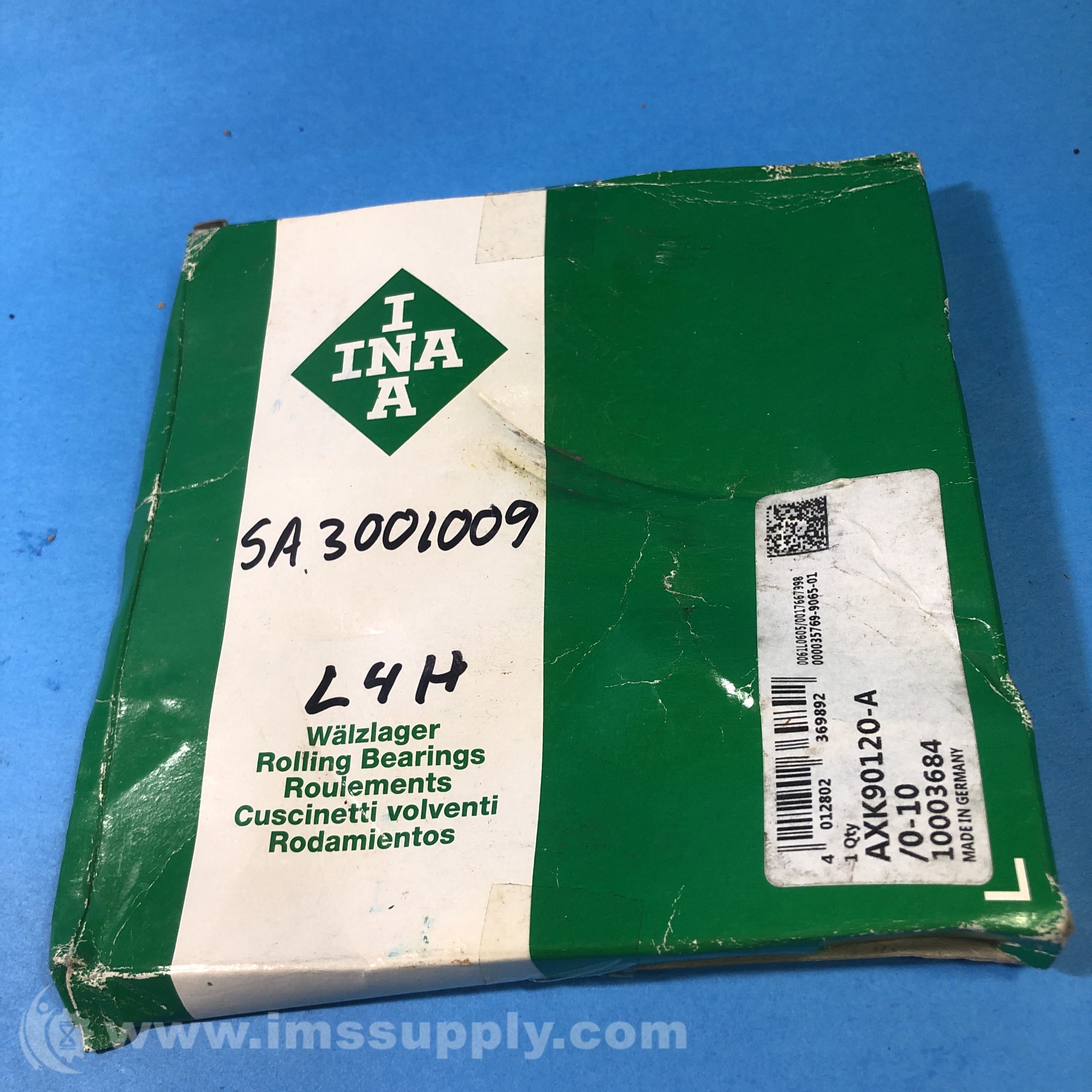 Ina AXK90120-A/0-10 Axial Cage and Roller Assembly - IMS Supply