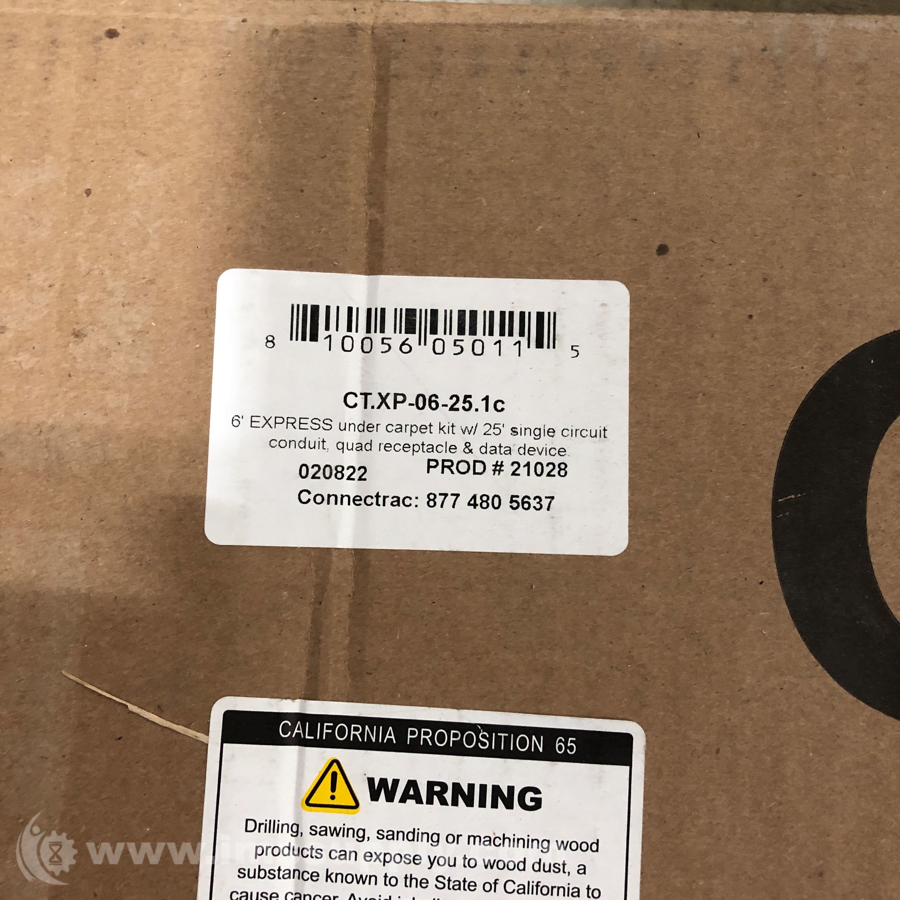 Legrand Connectrac CT.XP-06-25.1C Carpet Kit w/ Circuit Conduit - IMS ...