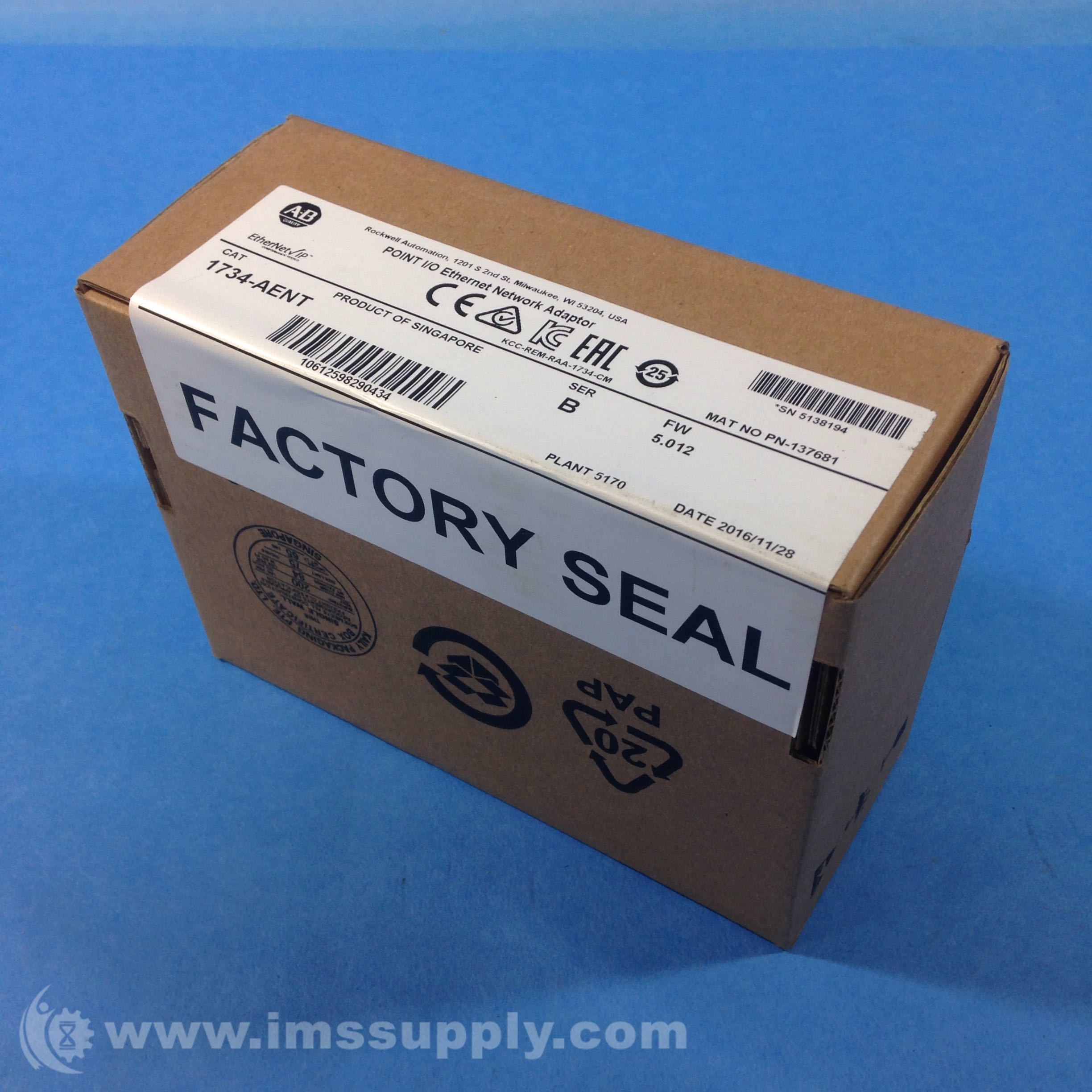 Allen Bradley 1734-AENT POINT I/O EtherNet/IP Adapter Module - IMS Supply