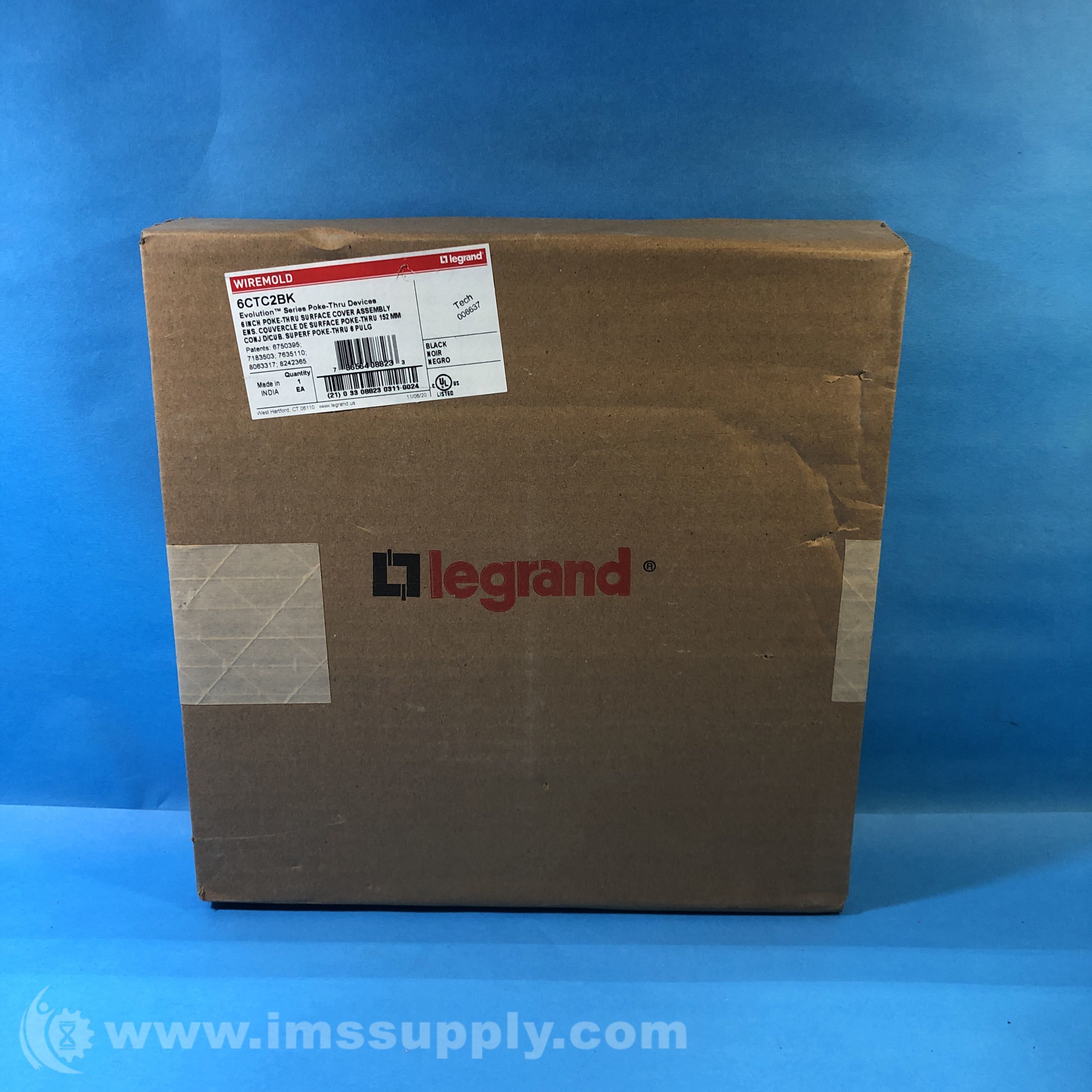 Legrand 6CTC2BK Evolution 6AT Series Style Cover - IMS Supply