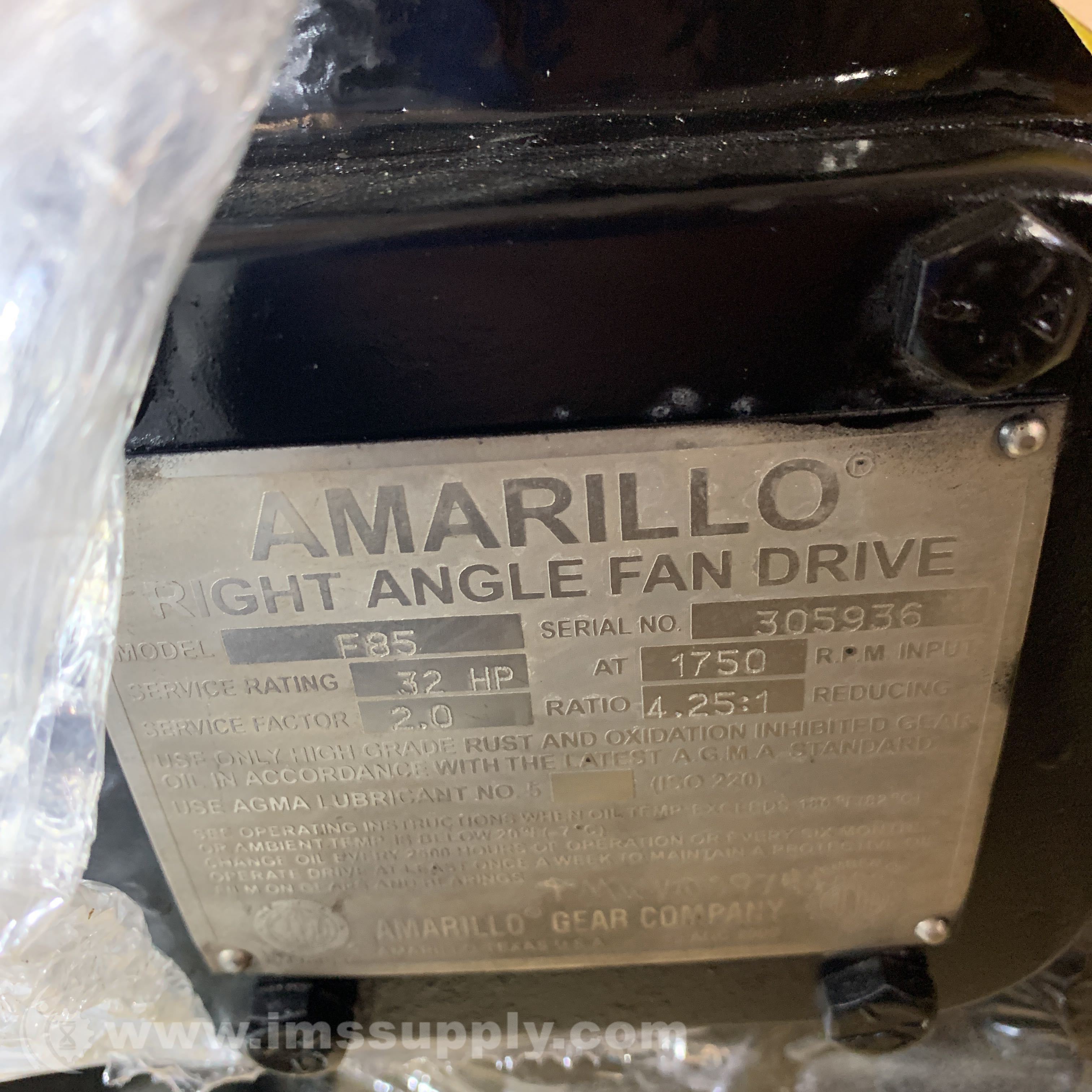 Amarillo Gear Company F85 Right Angle Fan Drive - IMS Supply