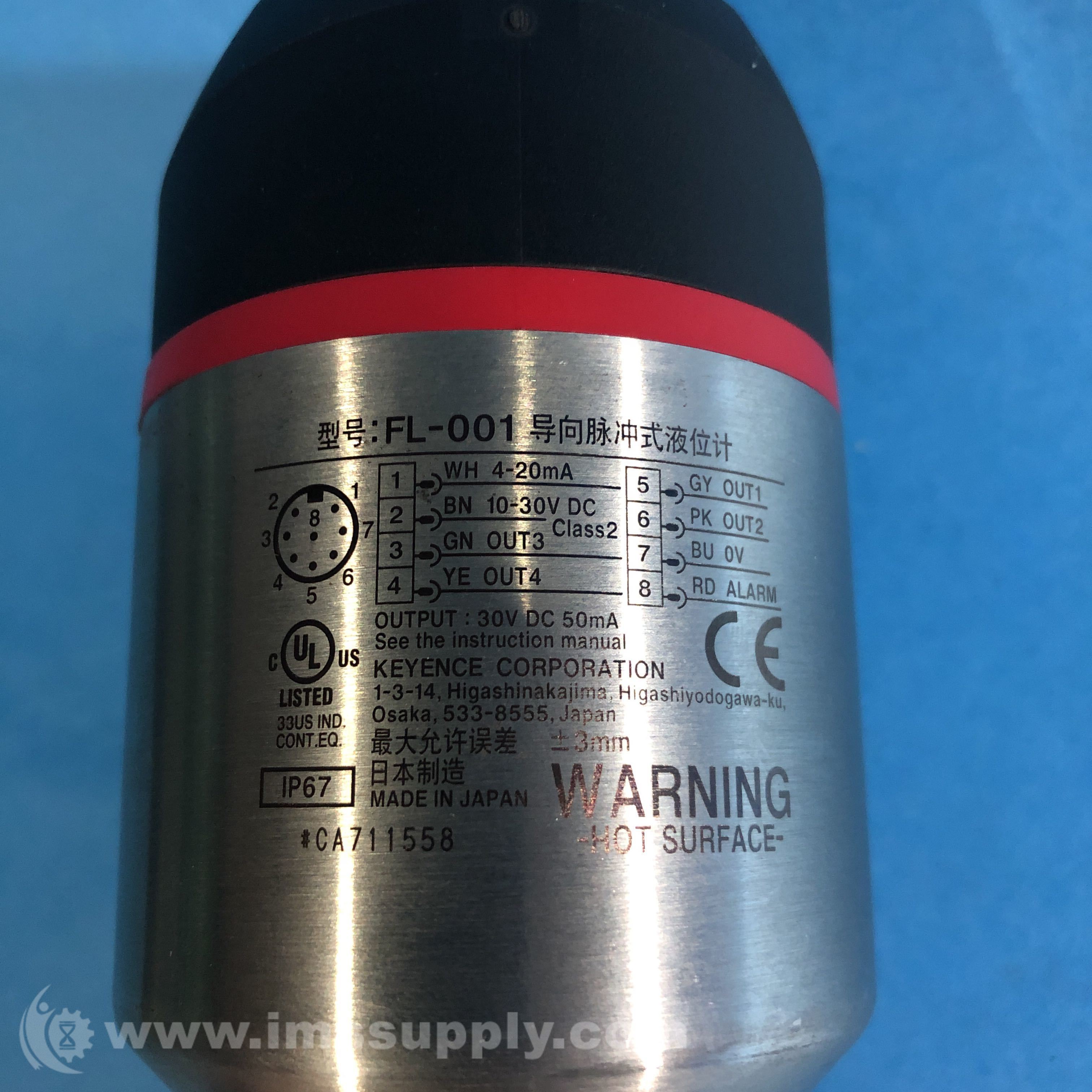 Keyence FL-001 Amplifier Unit, Sensing Guide Pulse Level Sensor - IMS ...