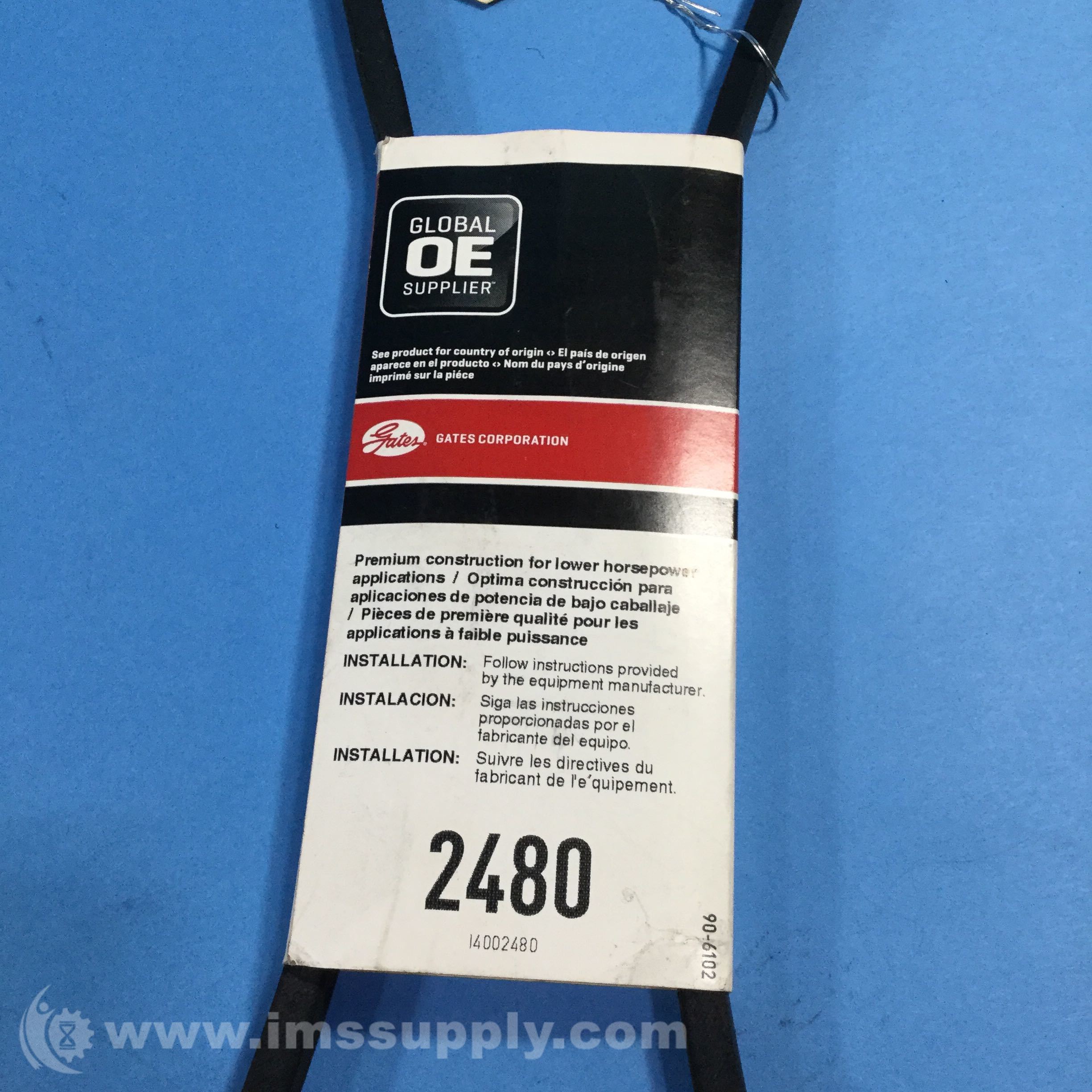 Gates 2480 4L480 Trueflex 8400-2480 V-Belt - 4L Section - IMS Supply