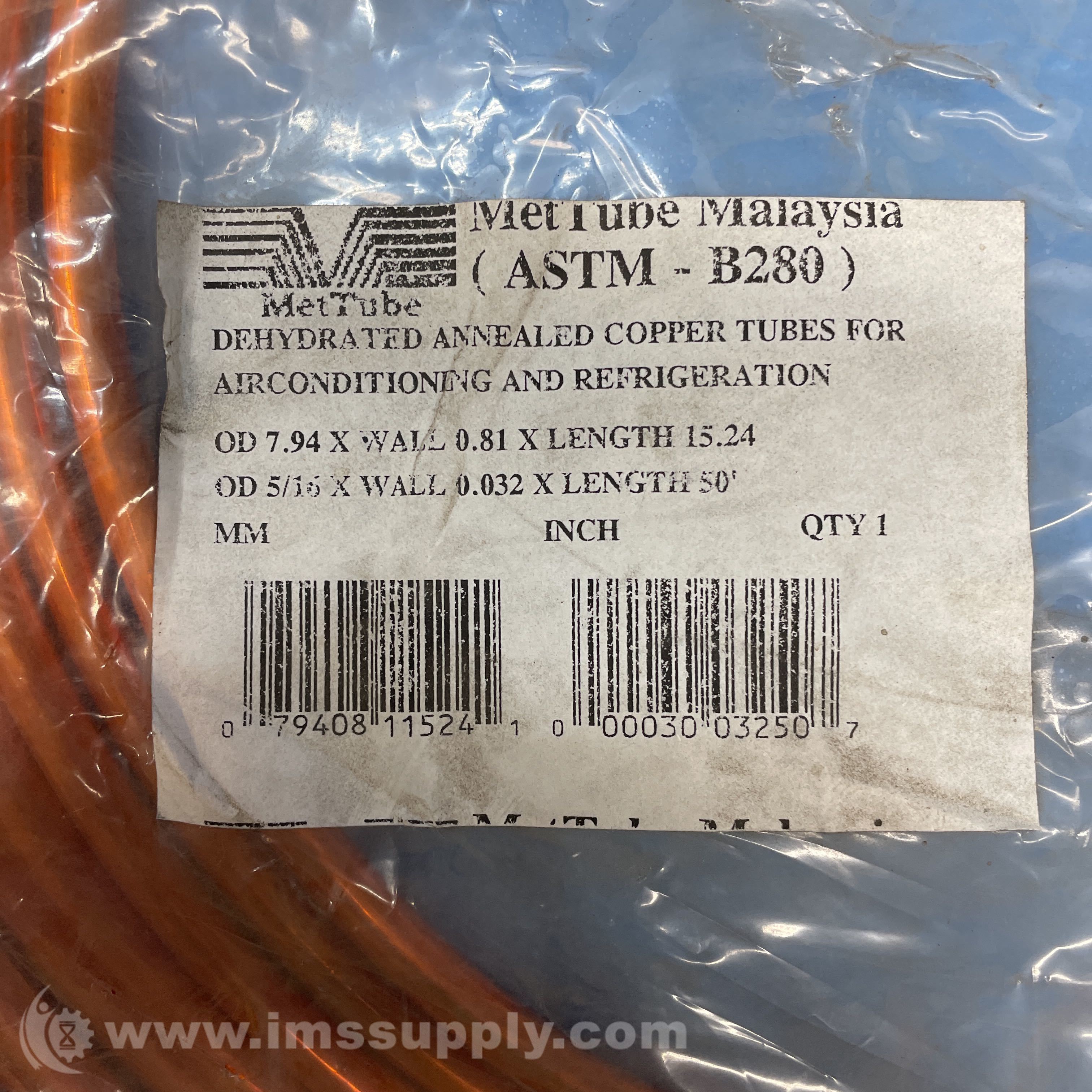 Great Lakes Copper ASTM-B280 Copper Tube For AC, Refridgeration - IMS ...