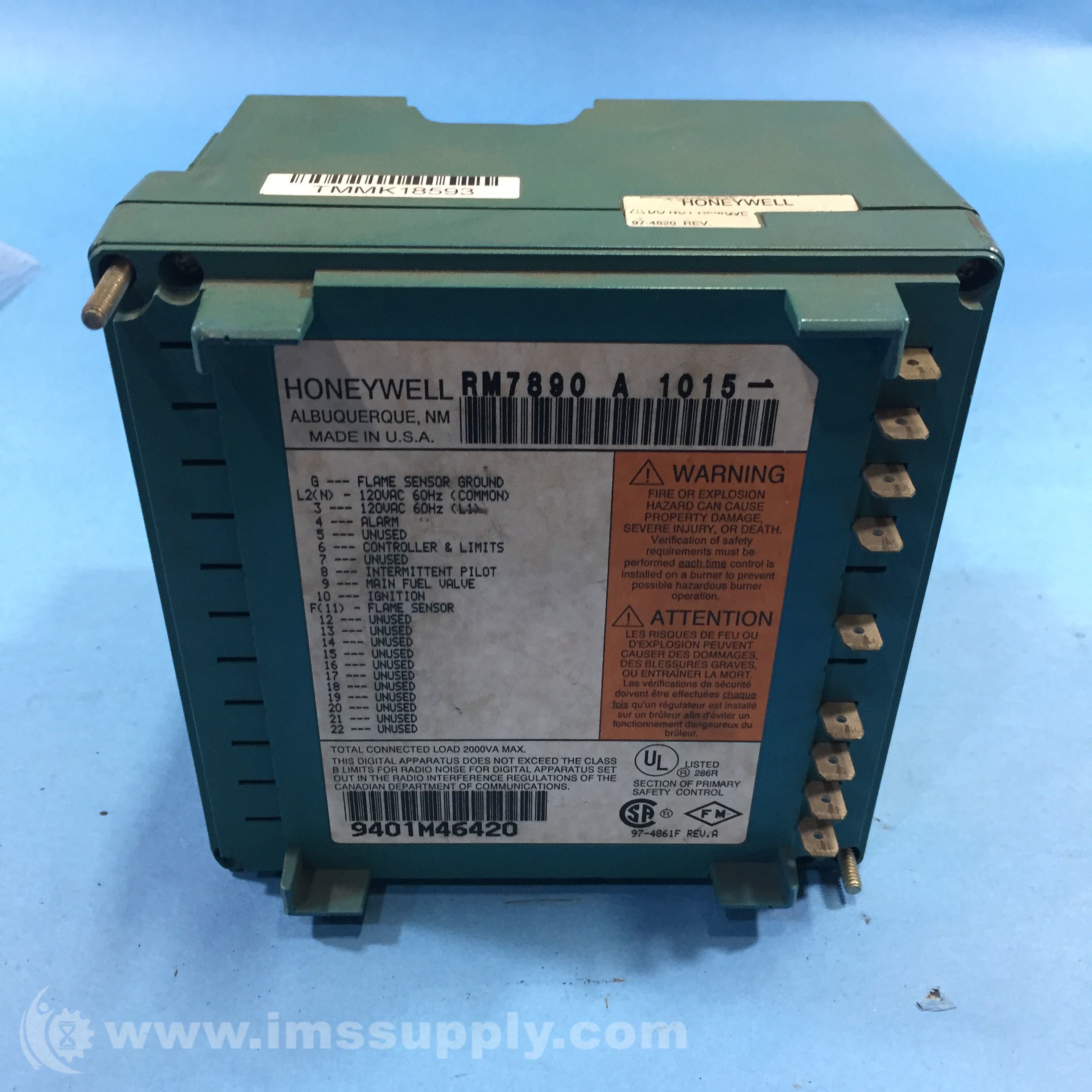 Honeywell RM7890-A-1015 Auto Primary Control Module - IMS Supply