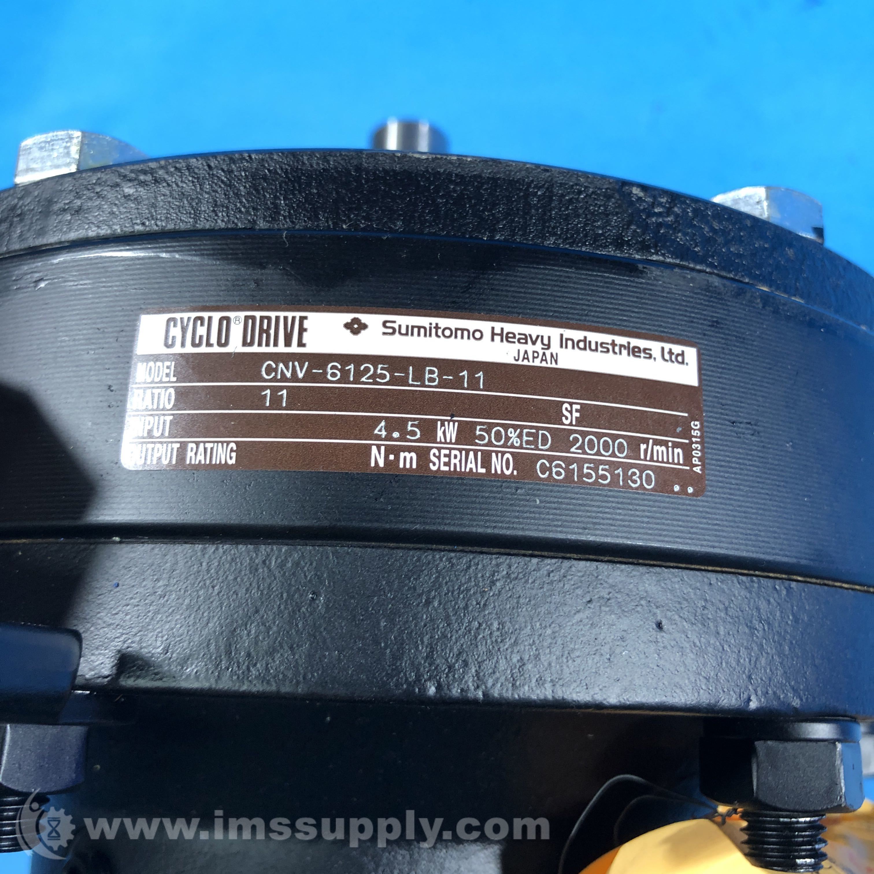 Sumitomo Heavy Industries CNV-6125-LB-11 Cyclo 6000 Gearmotor - IMS Supply