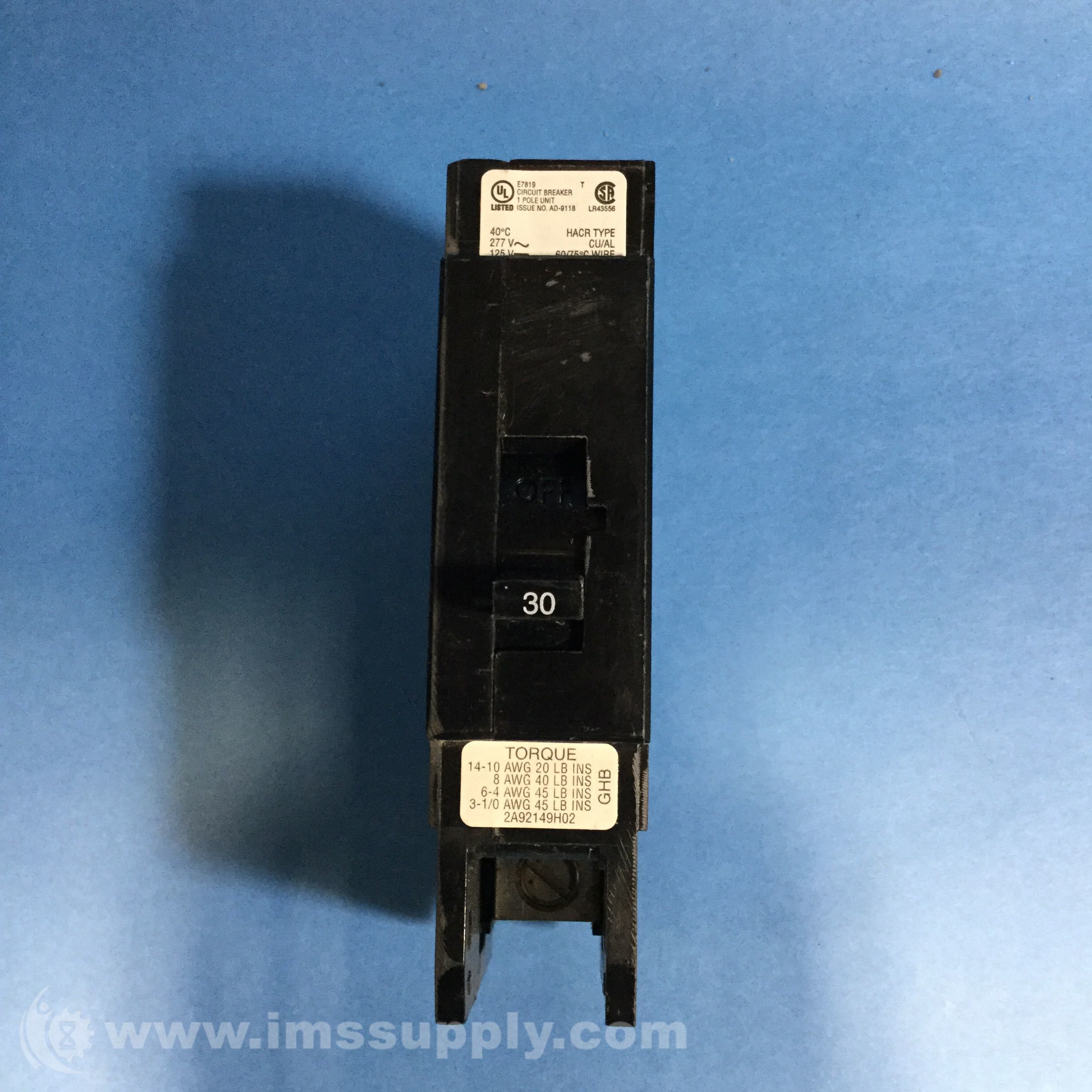 Eaton GHB1030 Circuit Breaker - IMS Supply