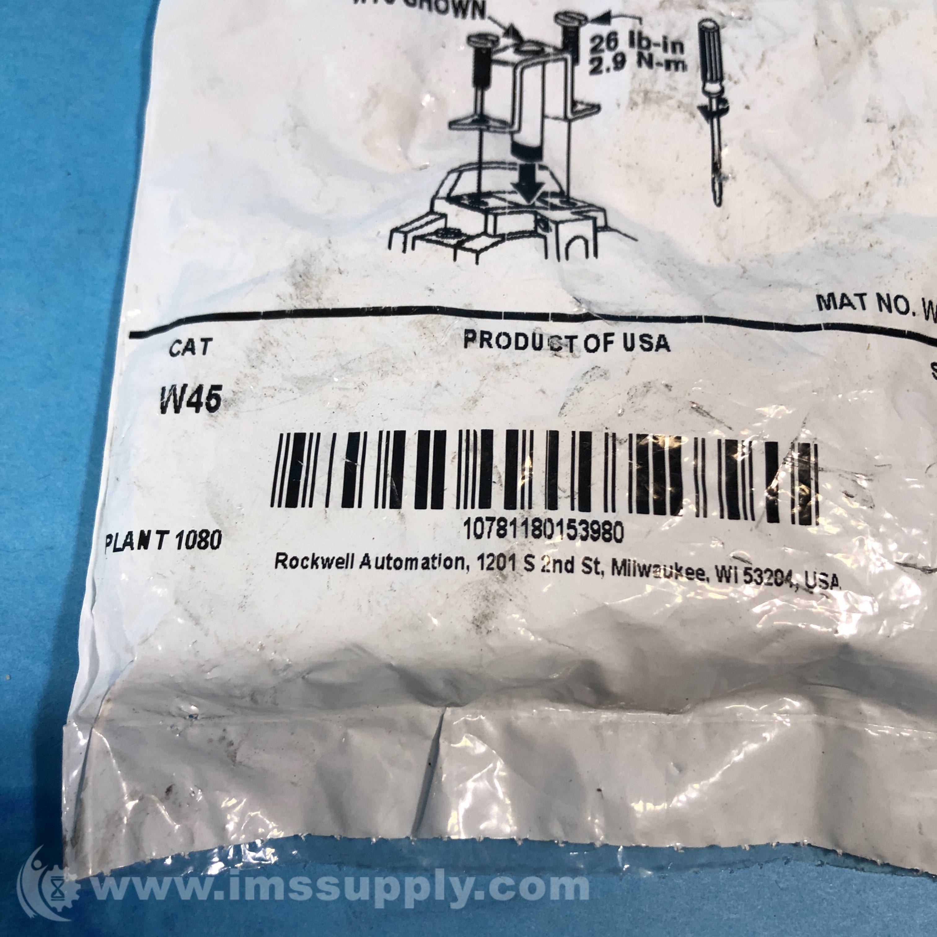 Allen Bradley W45 Heater Element, 5.44 Full Load Amps - IMS Supply