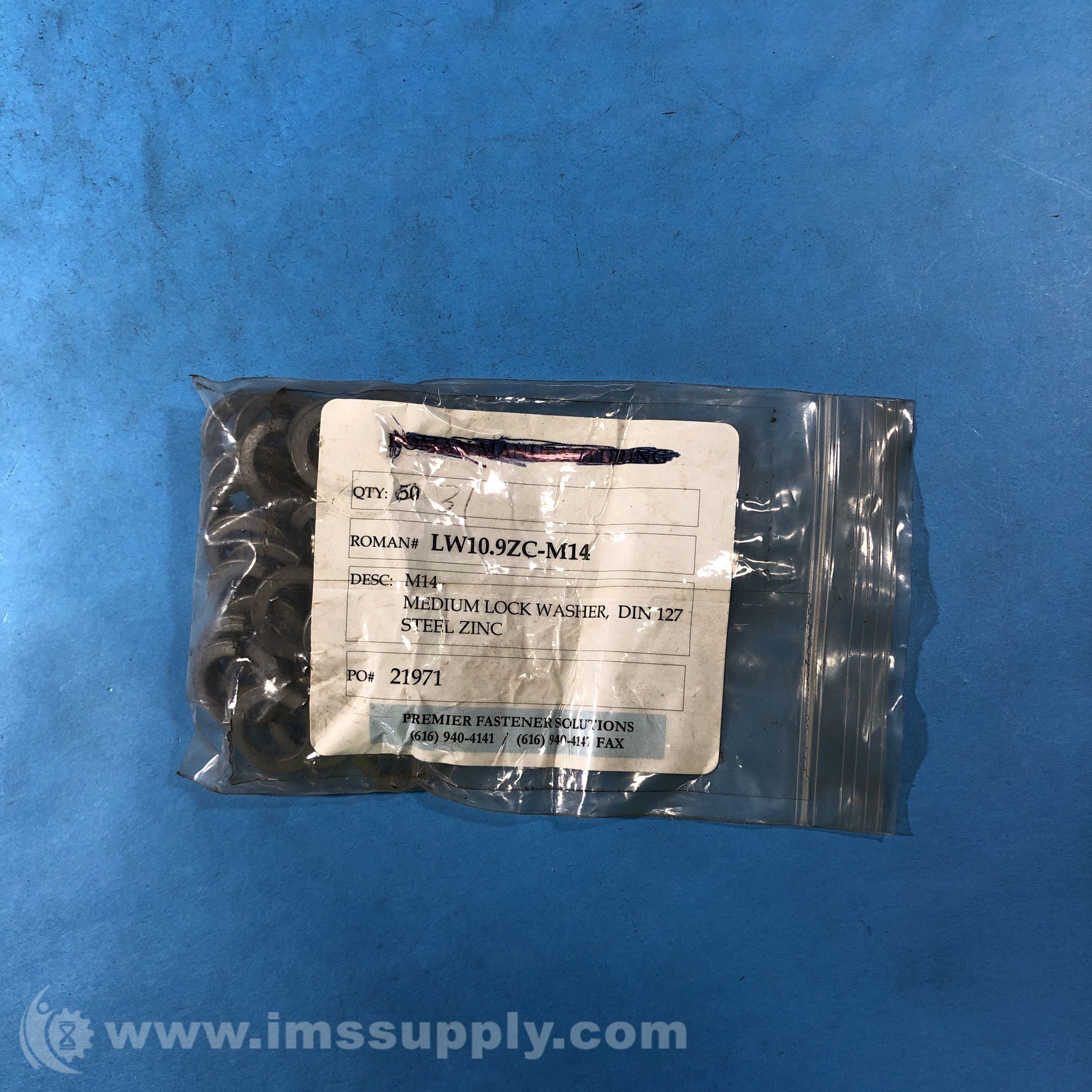 PREMIER FASTENER M14 Medium Lock Washer Pack of 50 - IMS Supply