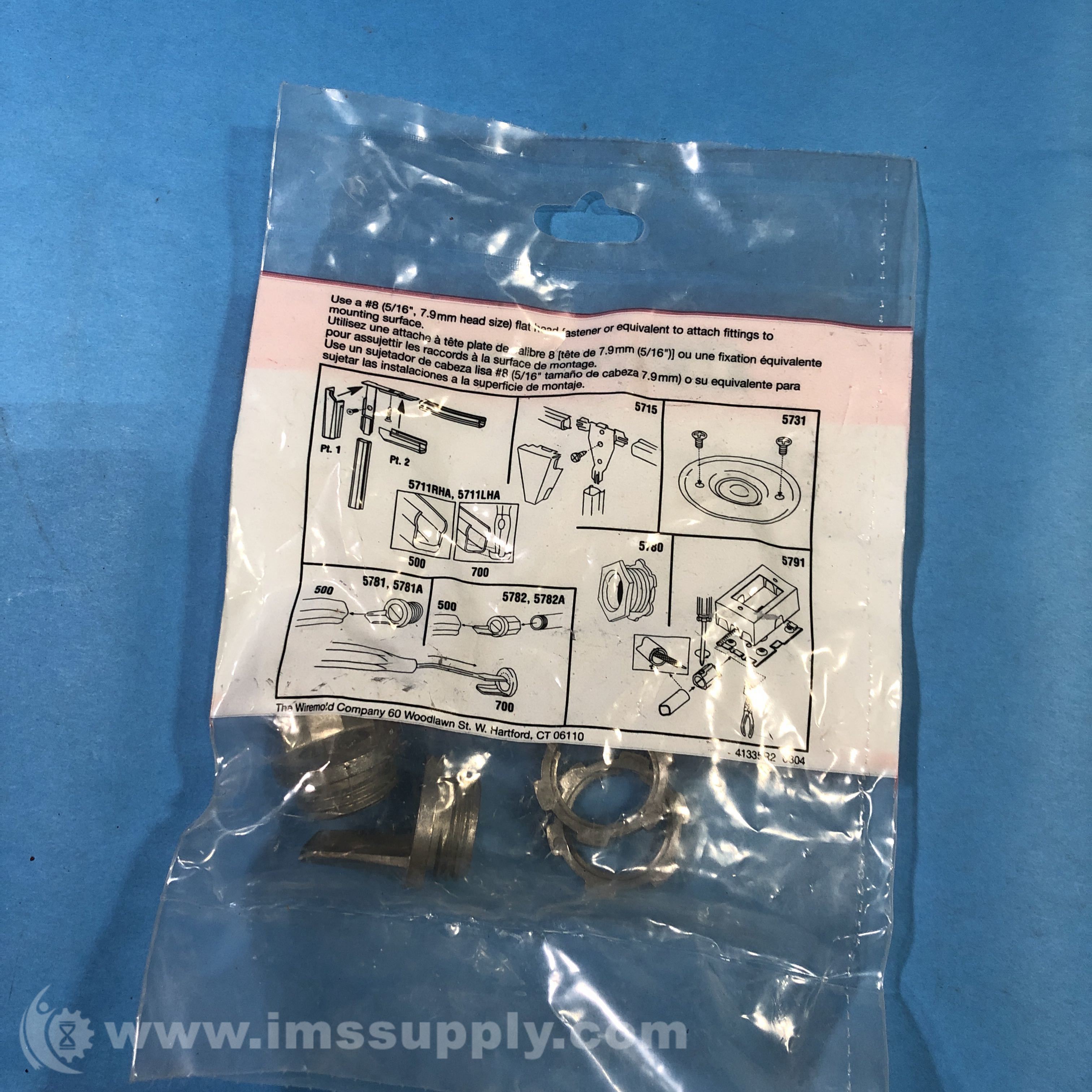 Wiremold 5781 Bag of 2 1/2 Male Box Connectors - IMS Supply