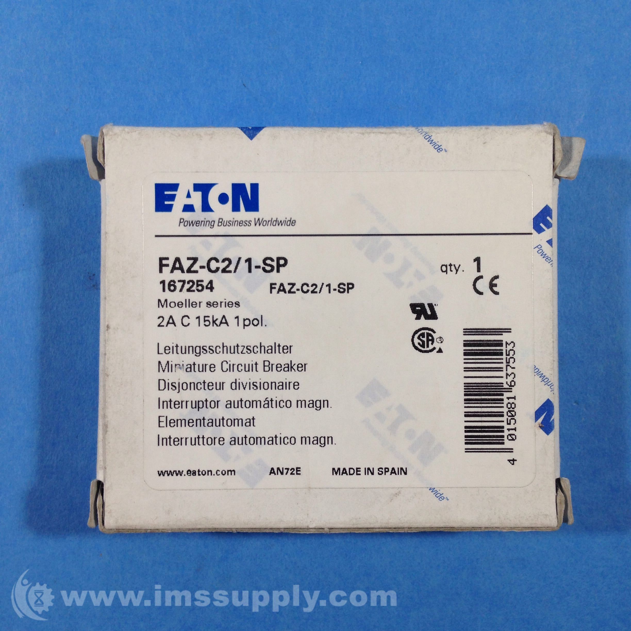 Eaton FAZ-C2/1-SP Miniature Supplementary Protector - IMS Supply