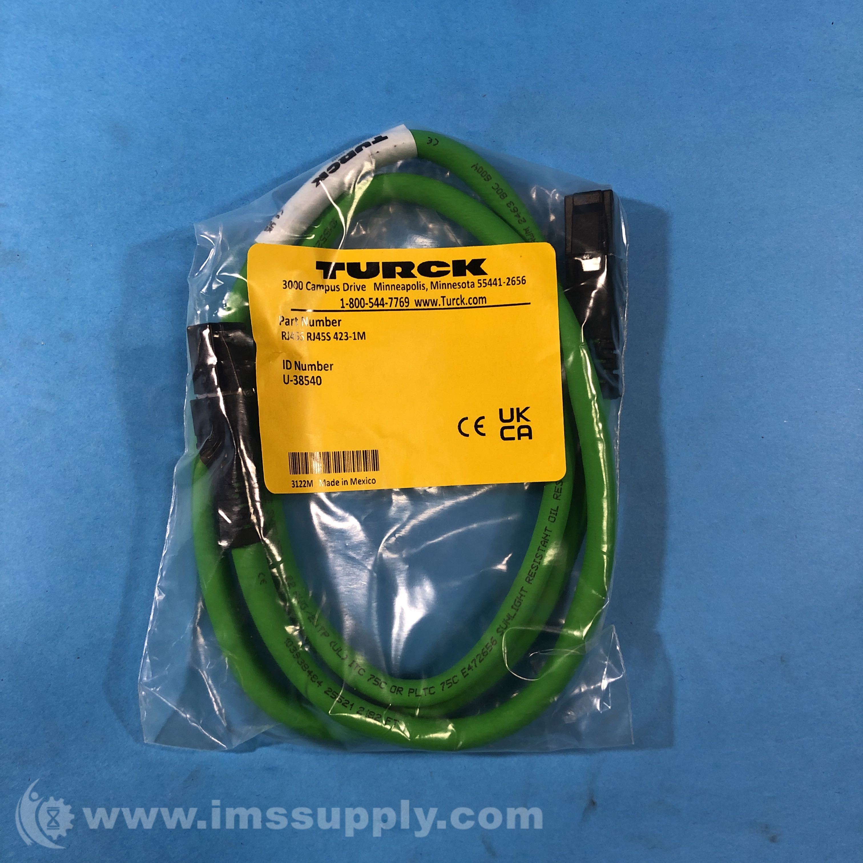 Turck RJ45S RJ45S 423-1M PROFINET Extension Cordset - IMS Supply