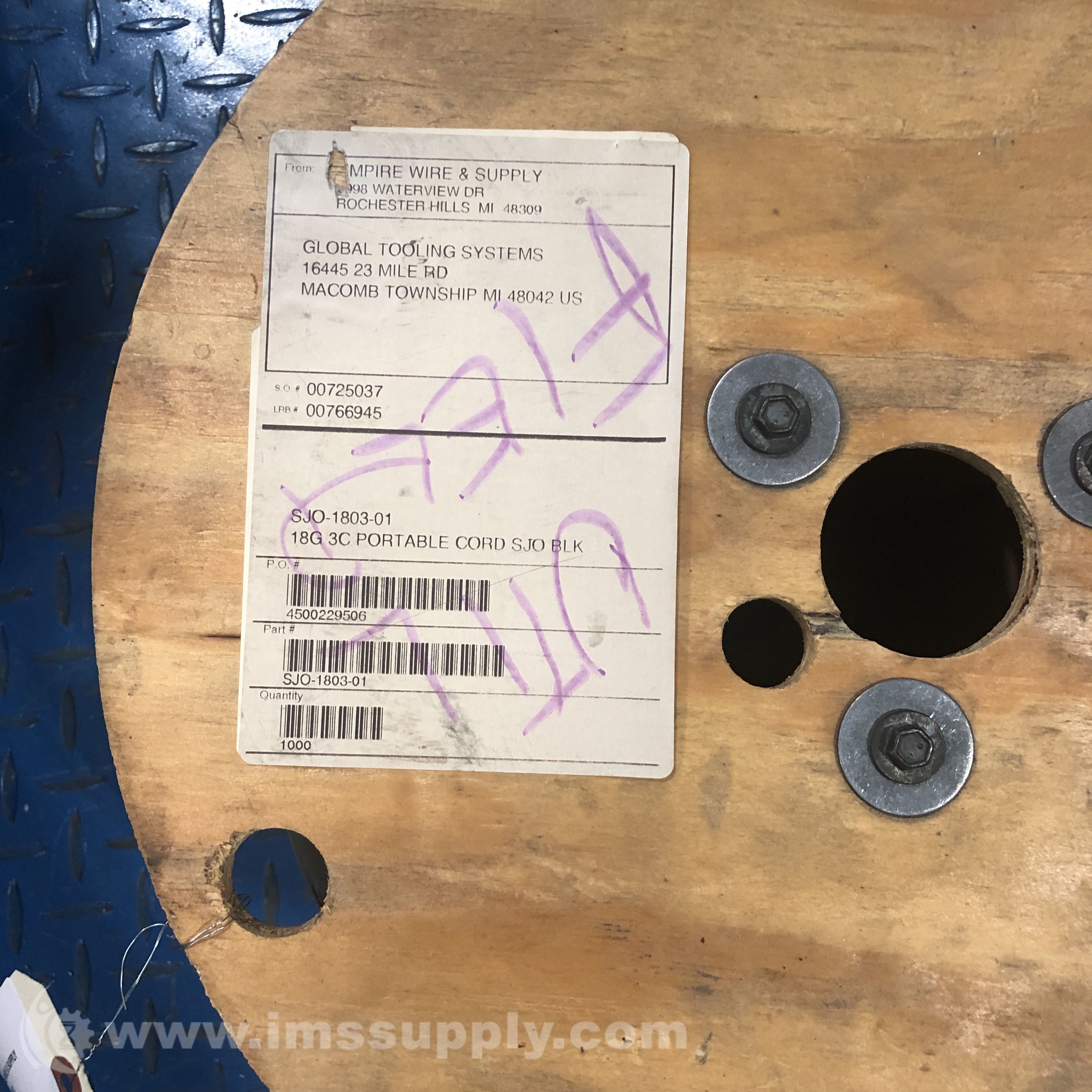 Empire Wire Supply SJO-1803-01 18 AWG 3 Conductor Portable Cord - IMS ...