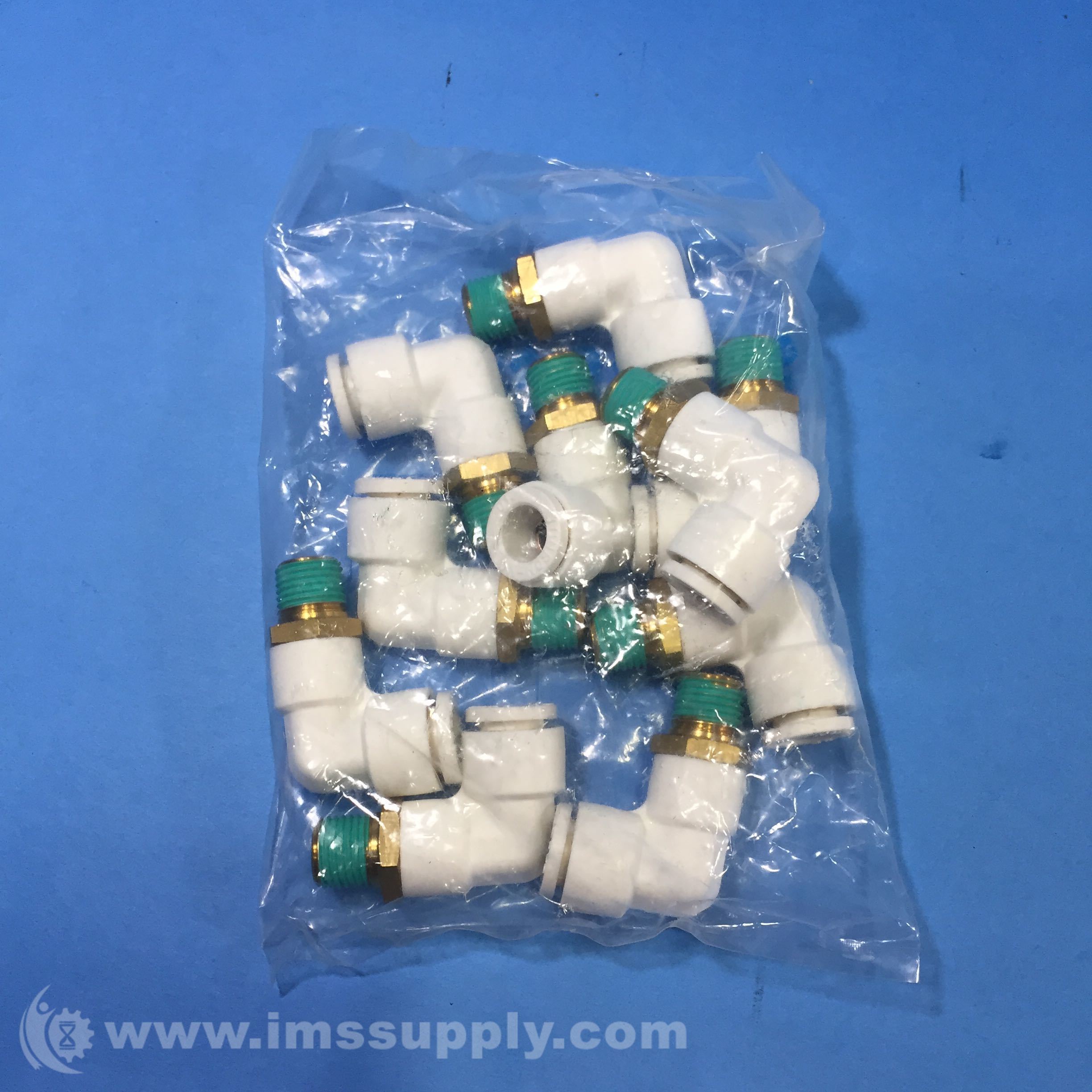 Junron V010 Pushlok Tube Fitting, 10 mm, Bag of 10 - IMS Supply