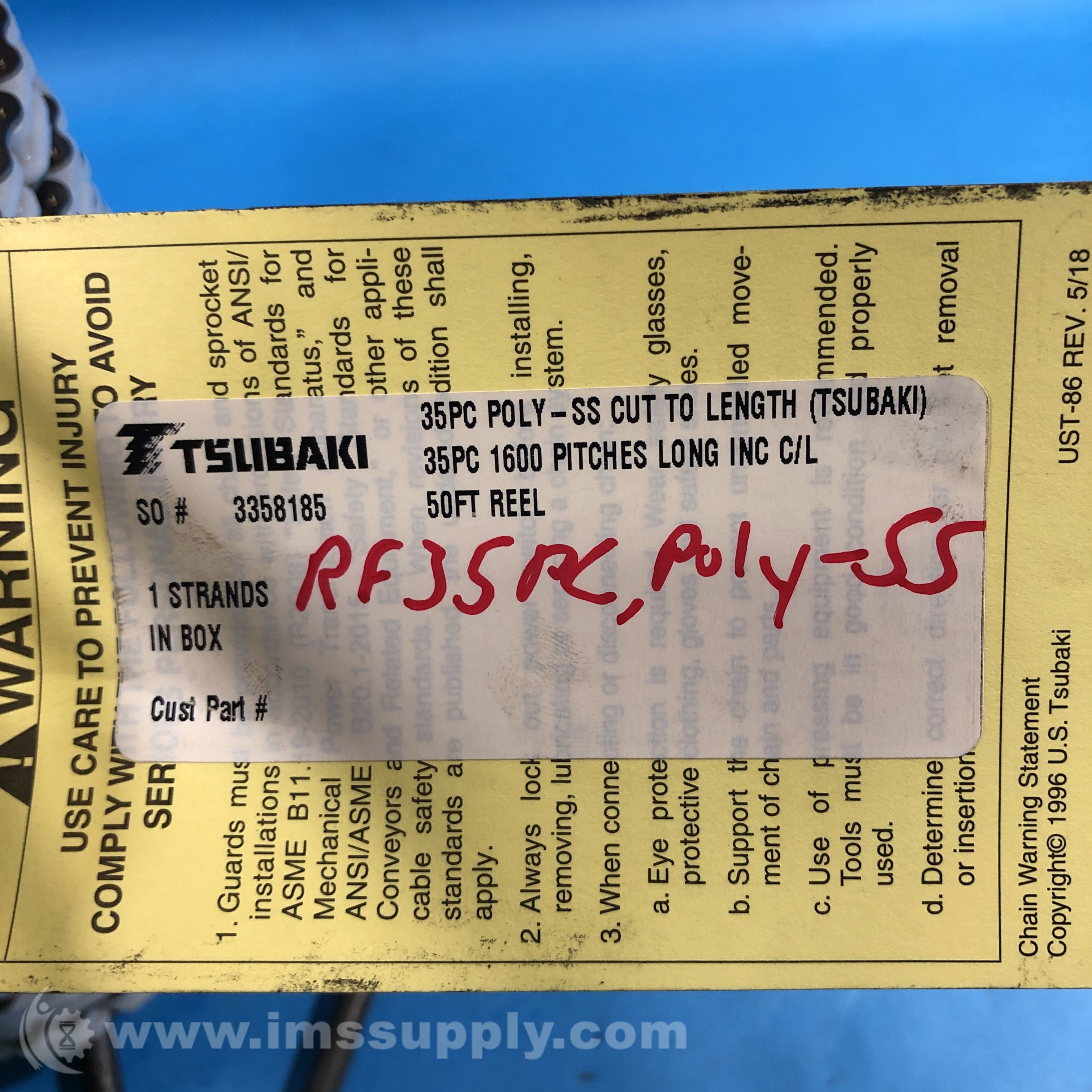 Tsubaki RF35PC,POLY-SS - IMS Supply