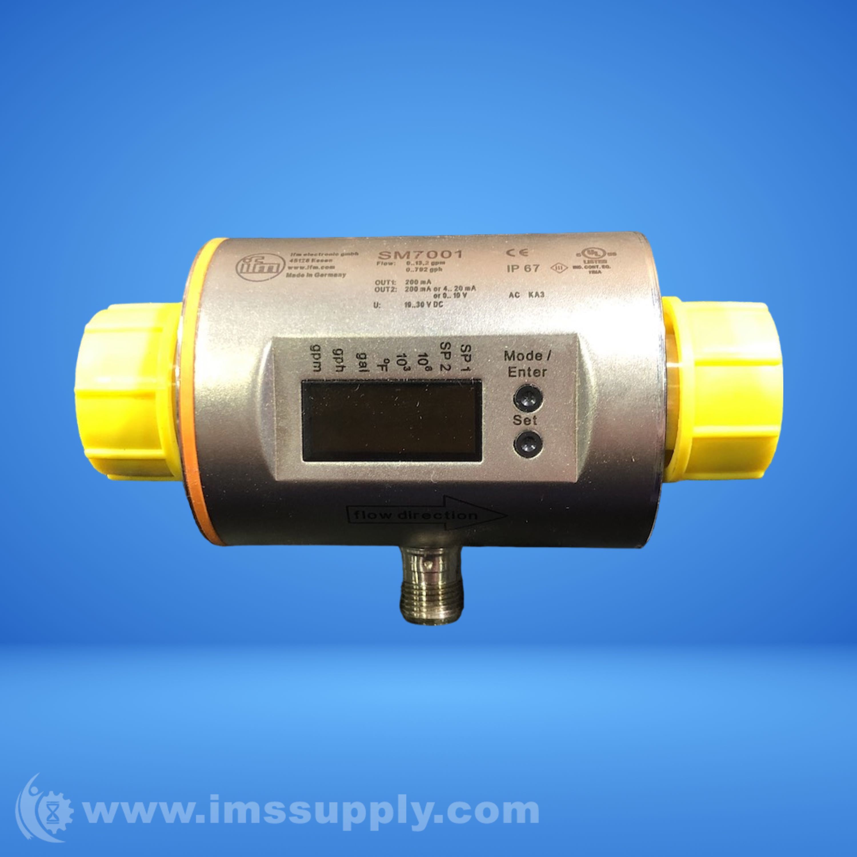 IFM Efector SM7001 Magnetic-Inductive Flow Meter - IMS Supply