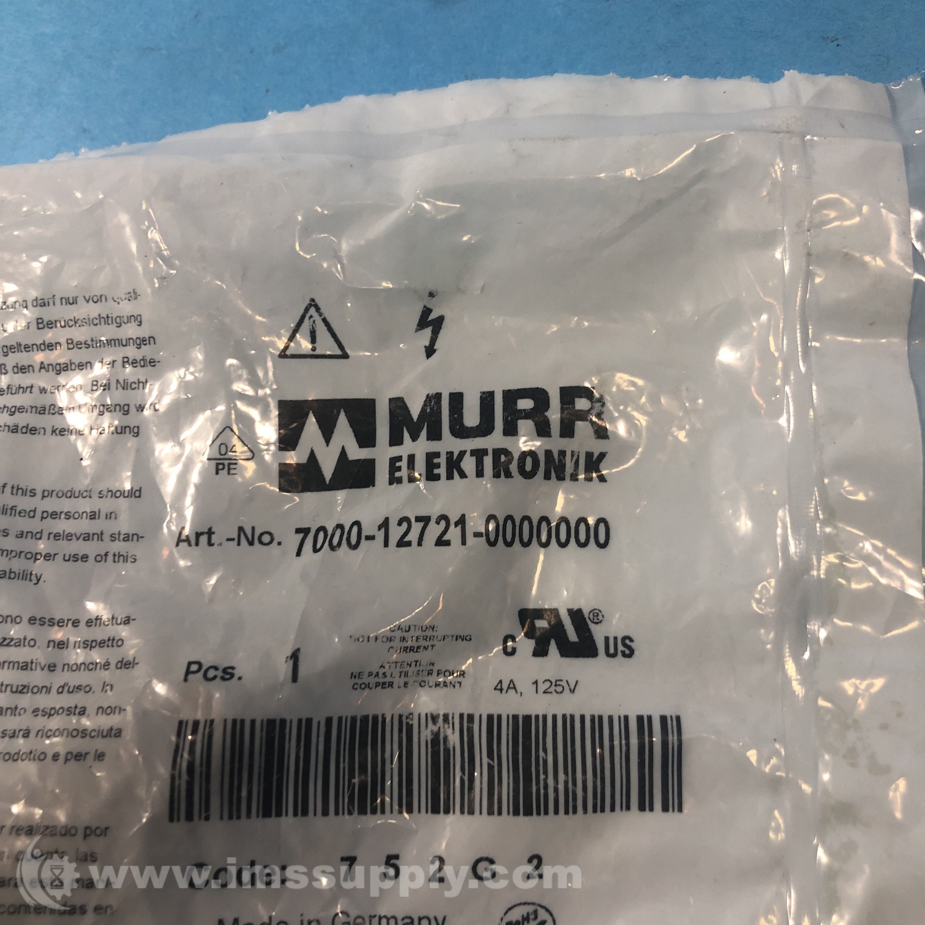 Murrelektronik 7000-12721-0000000 M12 Male, Screw Terminal - IMS Supply