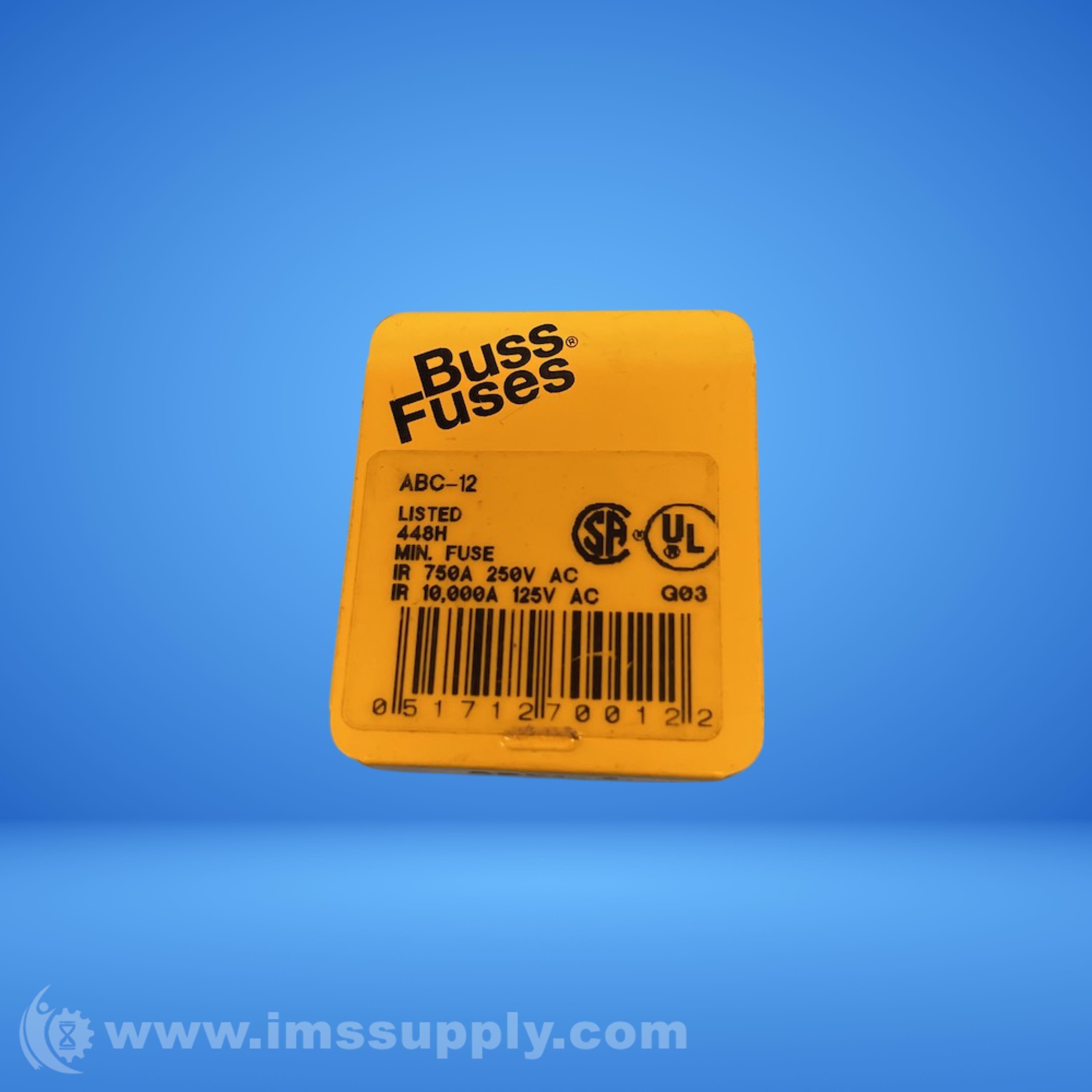 Bussmann ABC-12 Fast Acting Fuse - IMS Supply