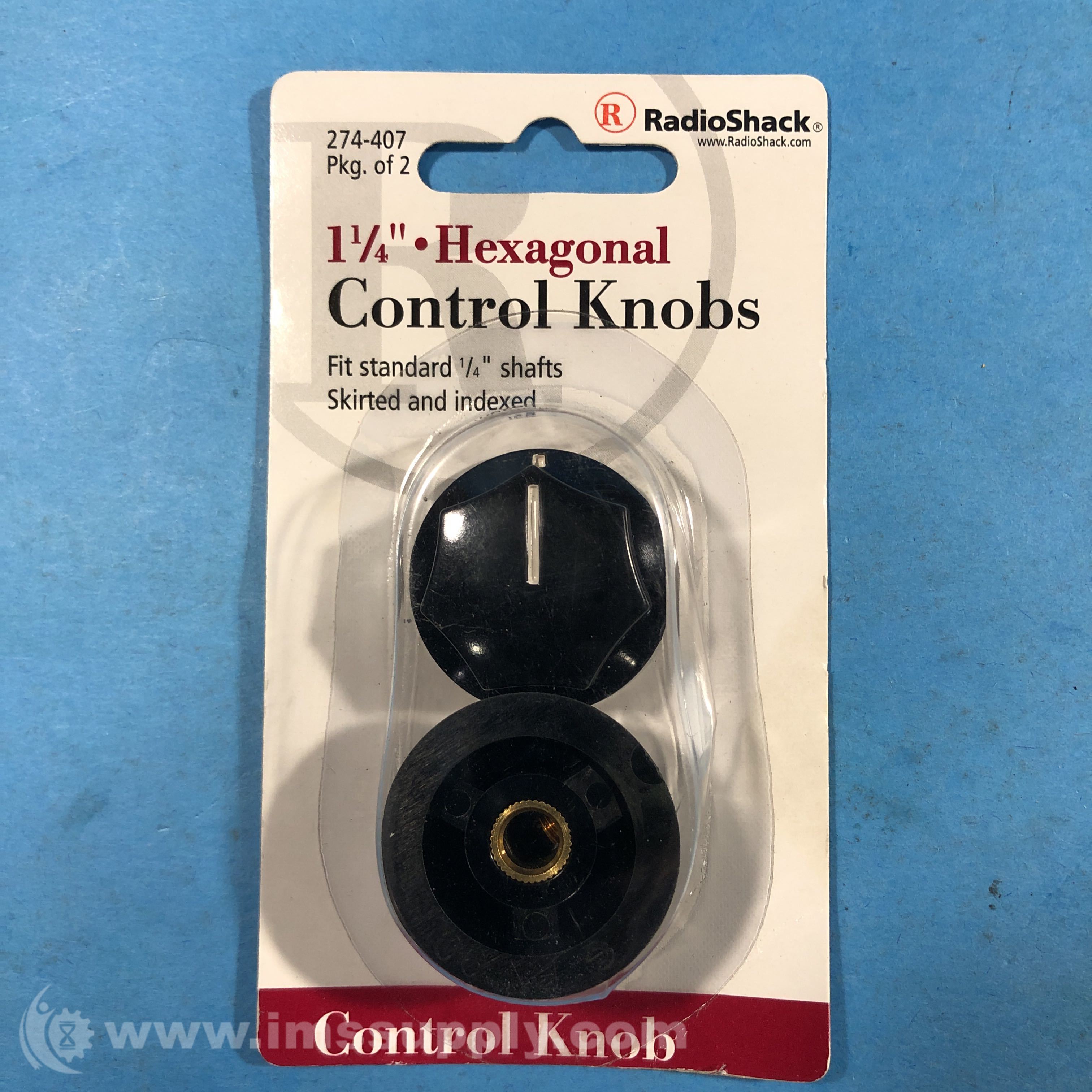 Radio Shack 274-407 Hexagonal Control Knobs Pack of 2 - IMS Supply
