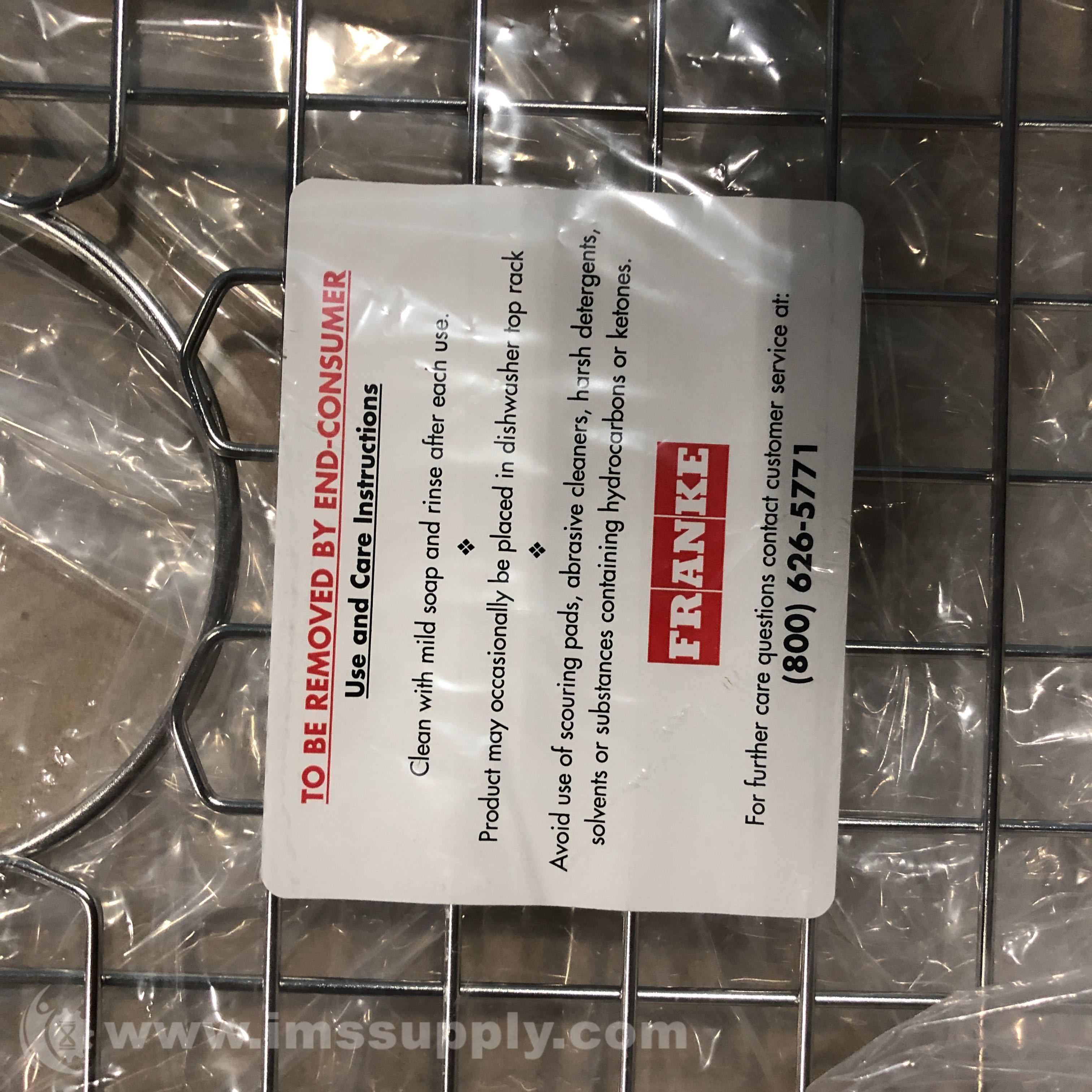 Franke RG-36S Accessory Basin Rack, Stainless Steel - IMS Supply