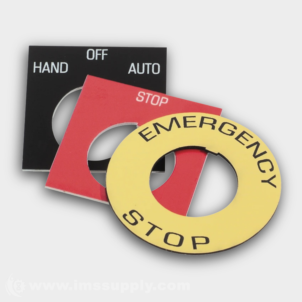 Benshaw LG-100300-025 Legend: STOP, 2 X 2 Square - IMS Supply