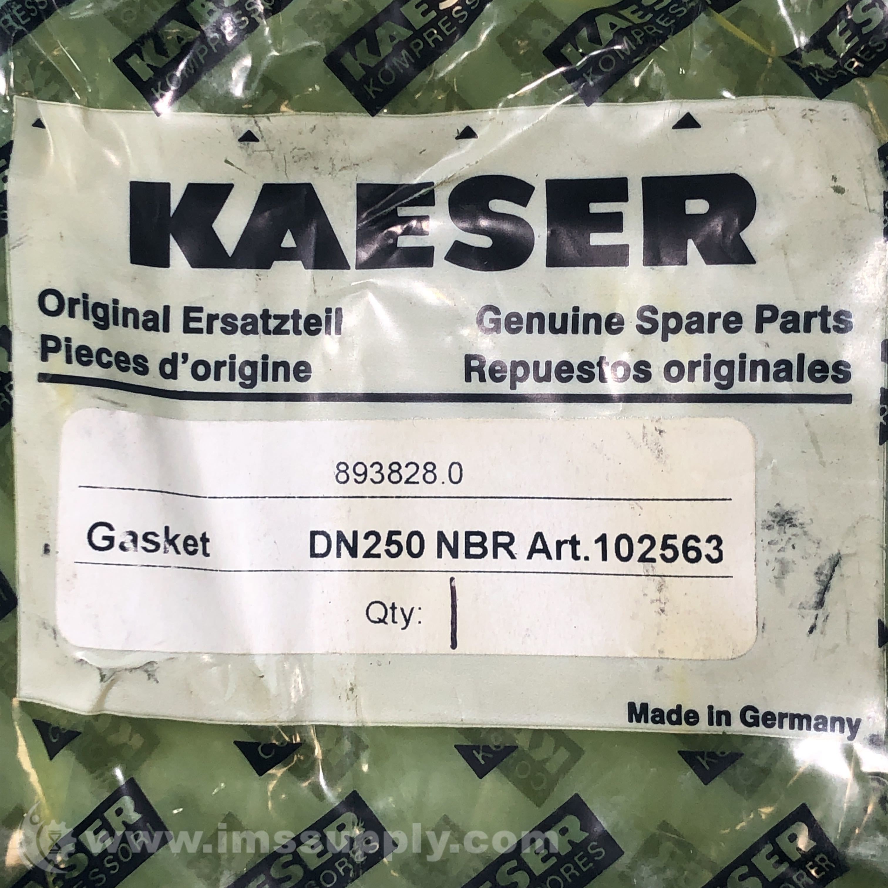 Kaeser Compressors DN250 NBR 102563 Gasket - IMS Supply
