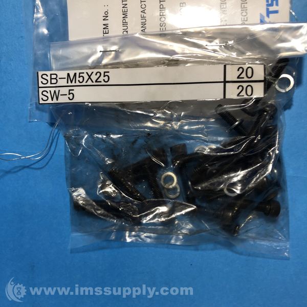 Tsubakimoto Chain Co. SB-M5X25 Hex Socket Bolt Bag of 20 - IMS Supply