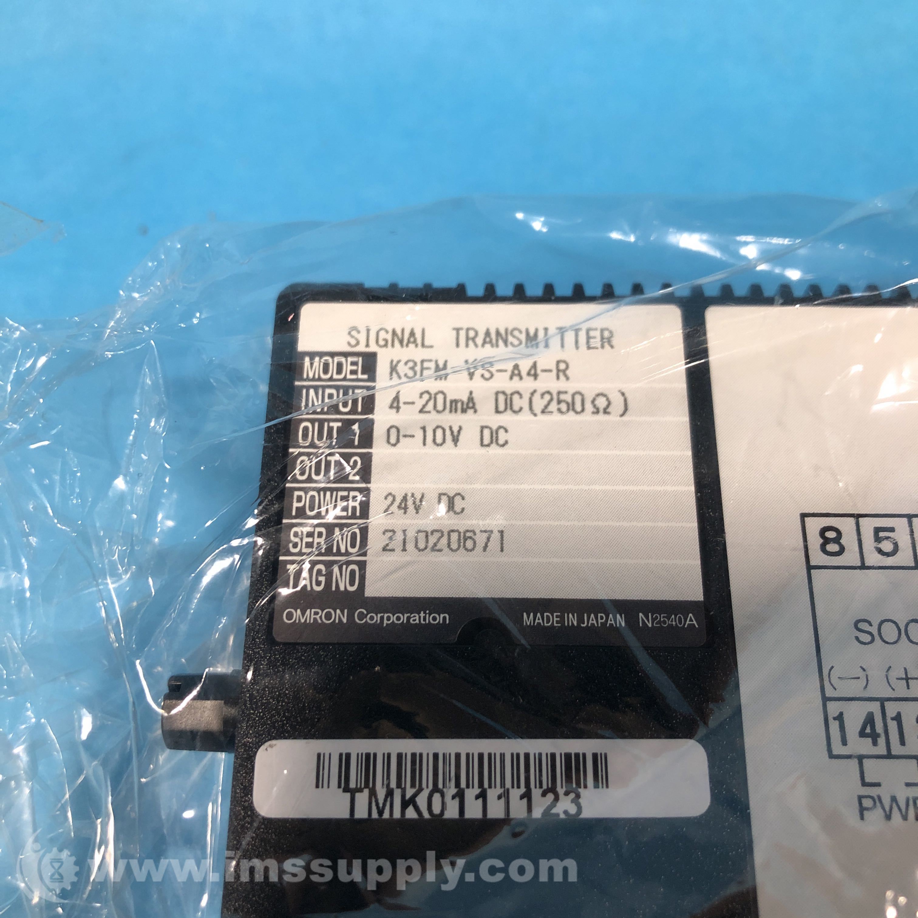 Omron K3FM-VS-A4-R Signal Transmitter, 24V DC - IMS Supply