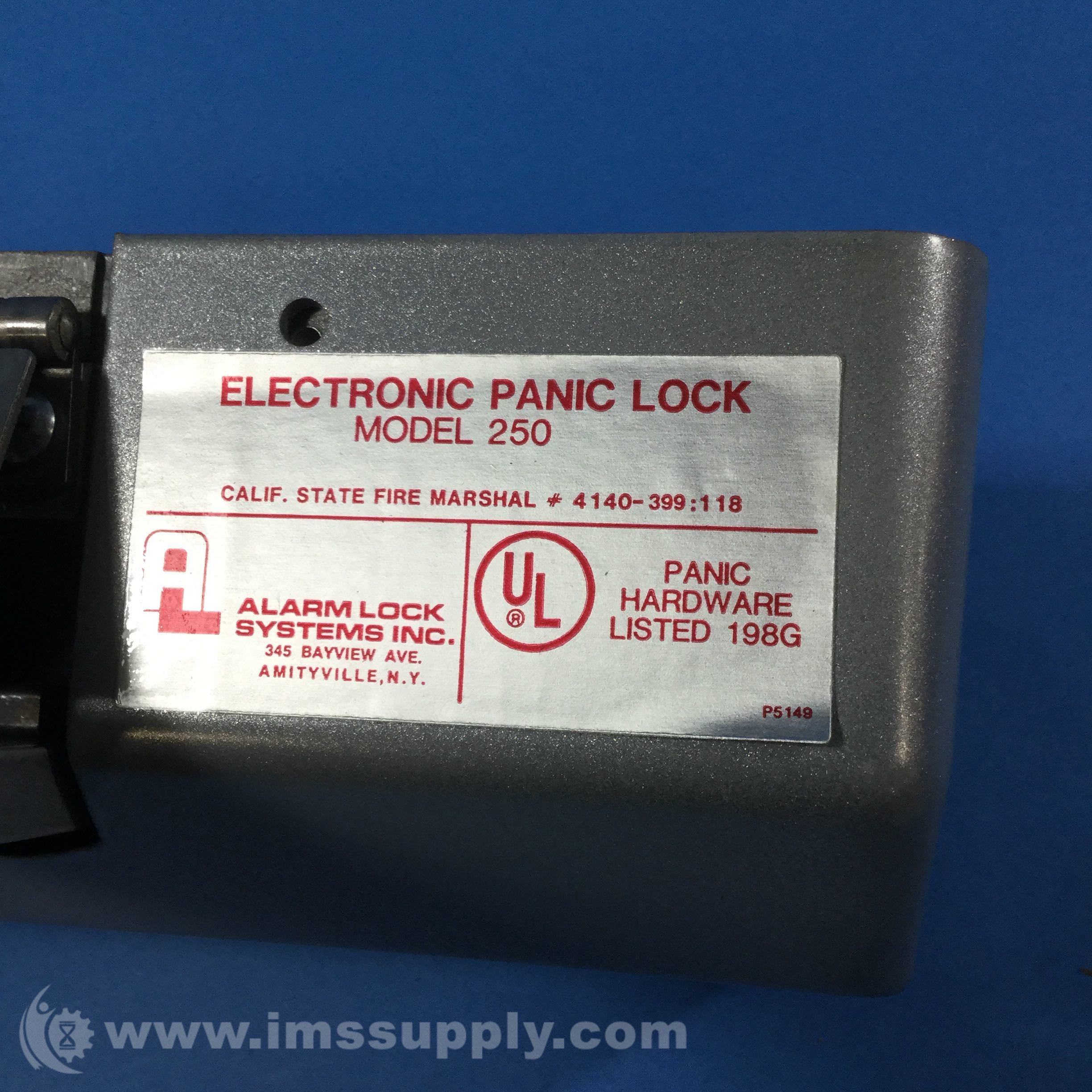 Alarm Lock 250 Alarm Door Deadbolt Lock Paddle Exit Deadbolt - IMS Supply