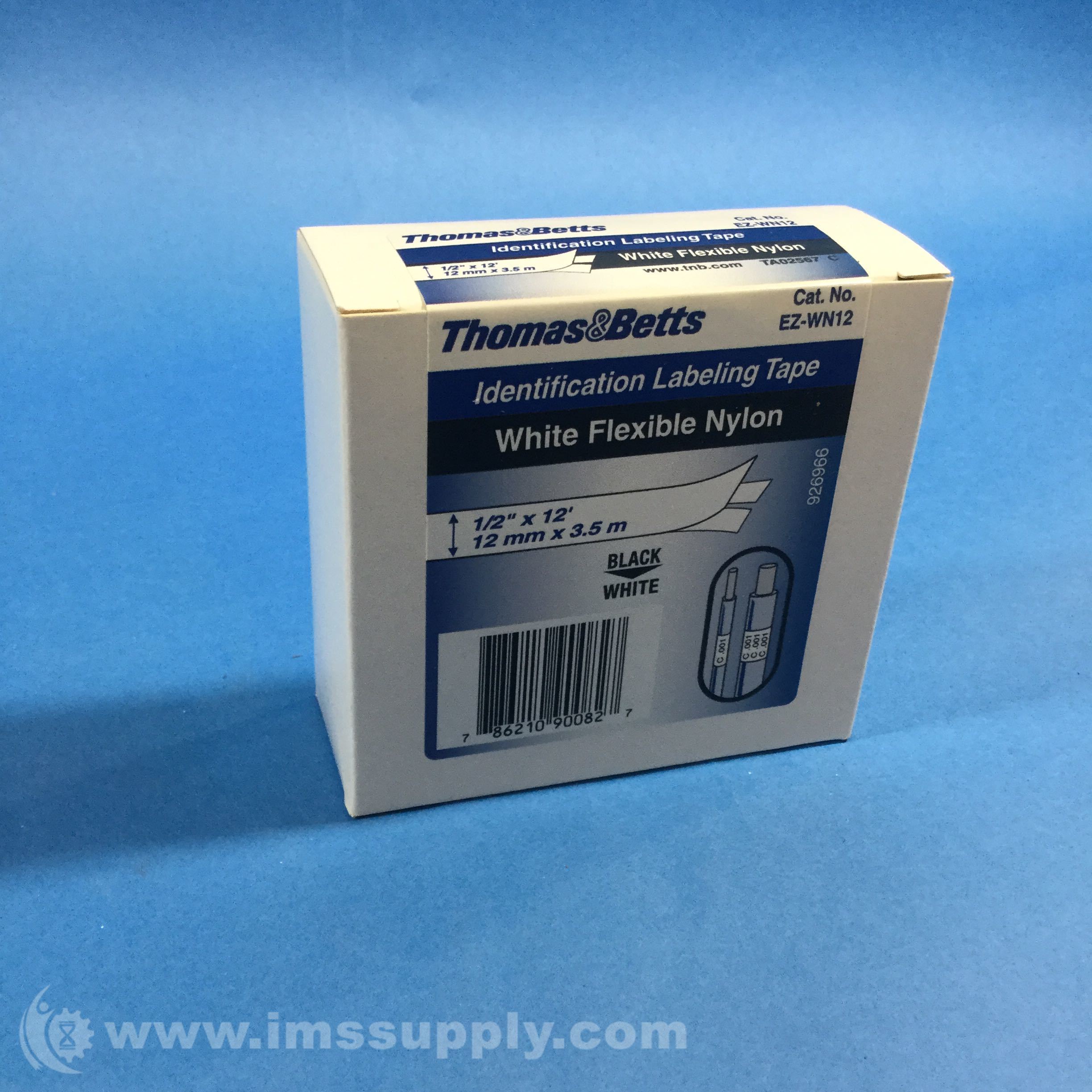 Thomas & Betts EZ-WN12 White Nylon (1/2in. Width) Tape - IMS Supply