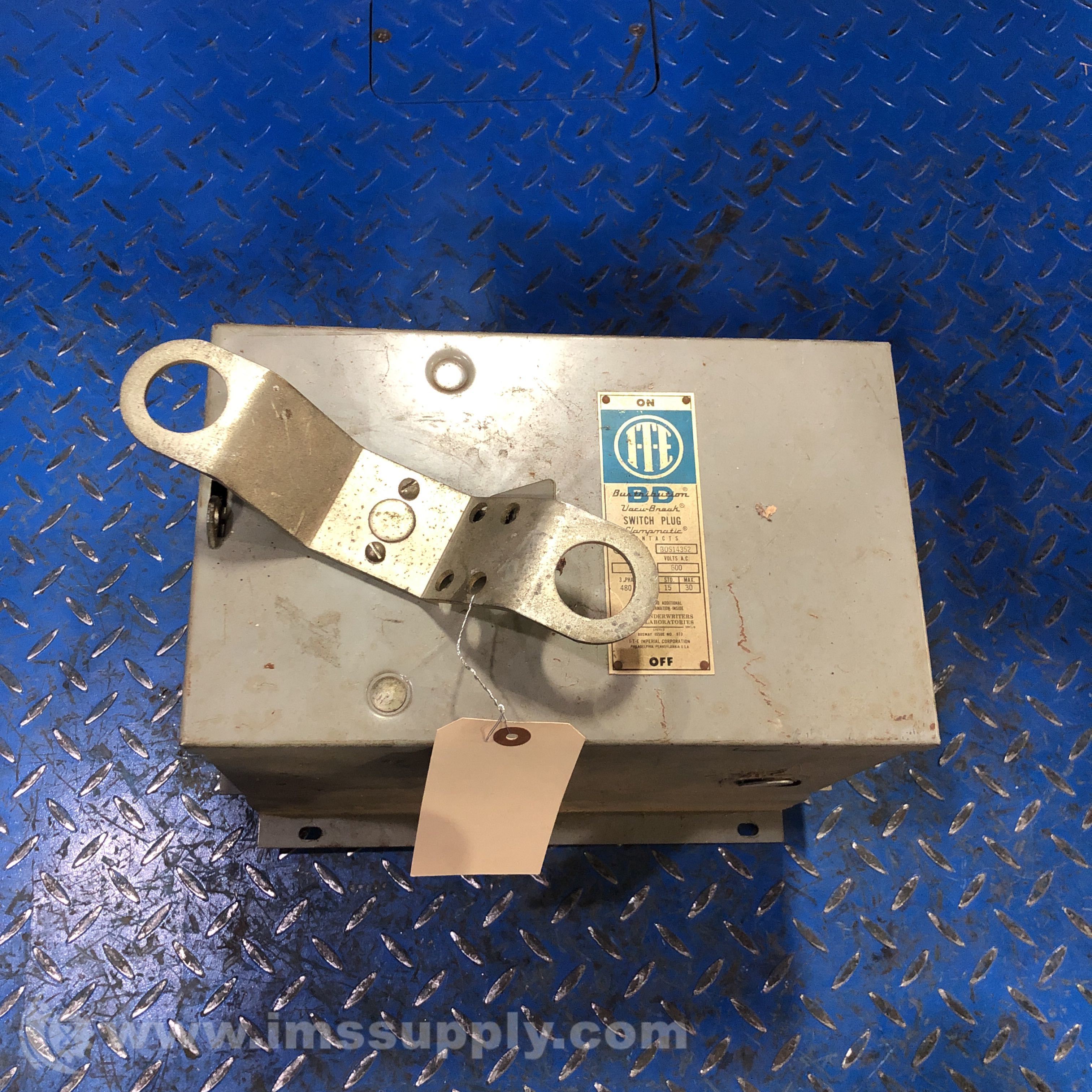 Ite Imperial BOS14352 Fusible Switch Plug, 3PH 60A - IMS Supply