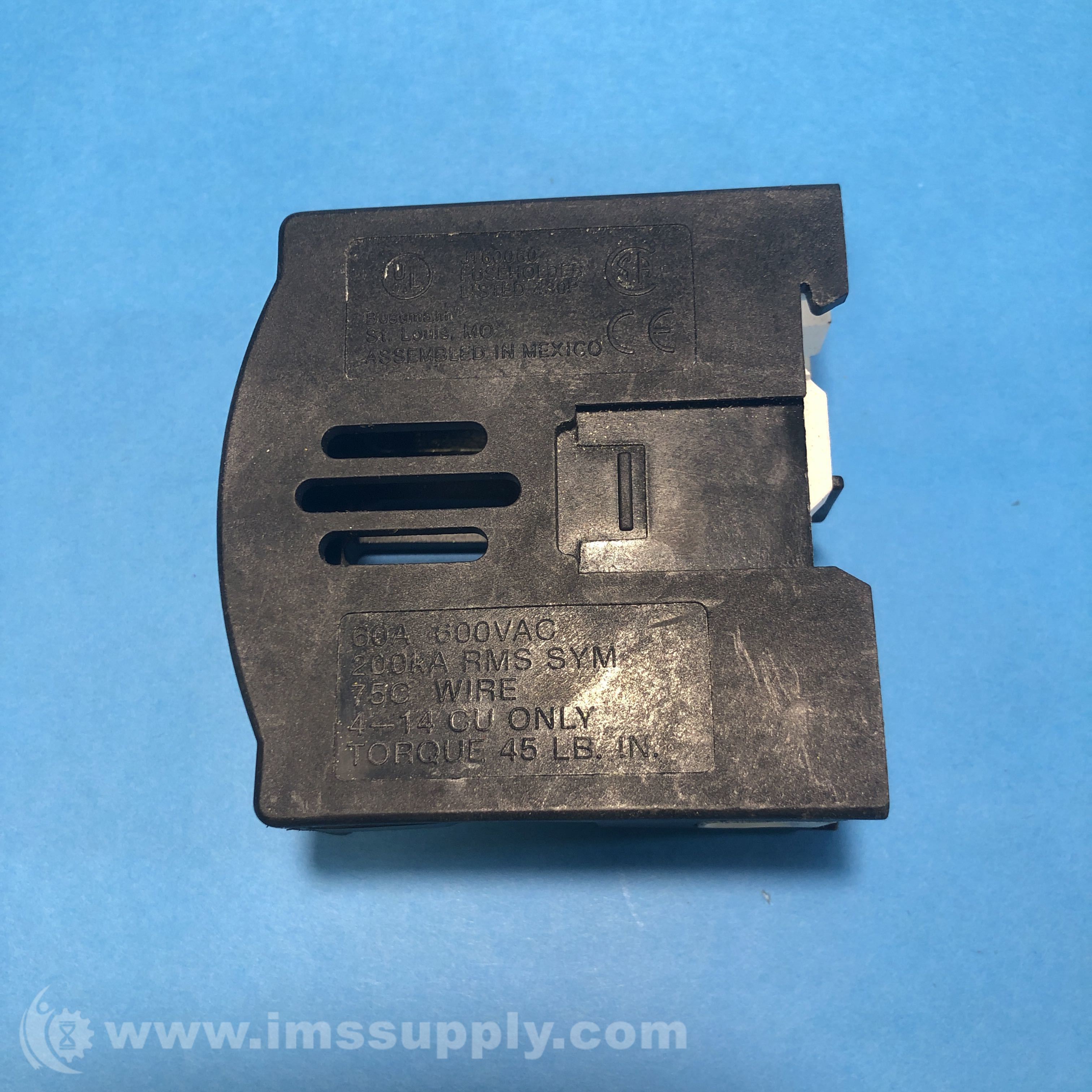 Buss JT60060 60A 1-Pole 600VAC Fuse Block - IMS Supply