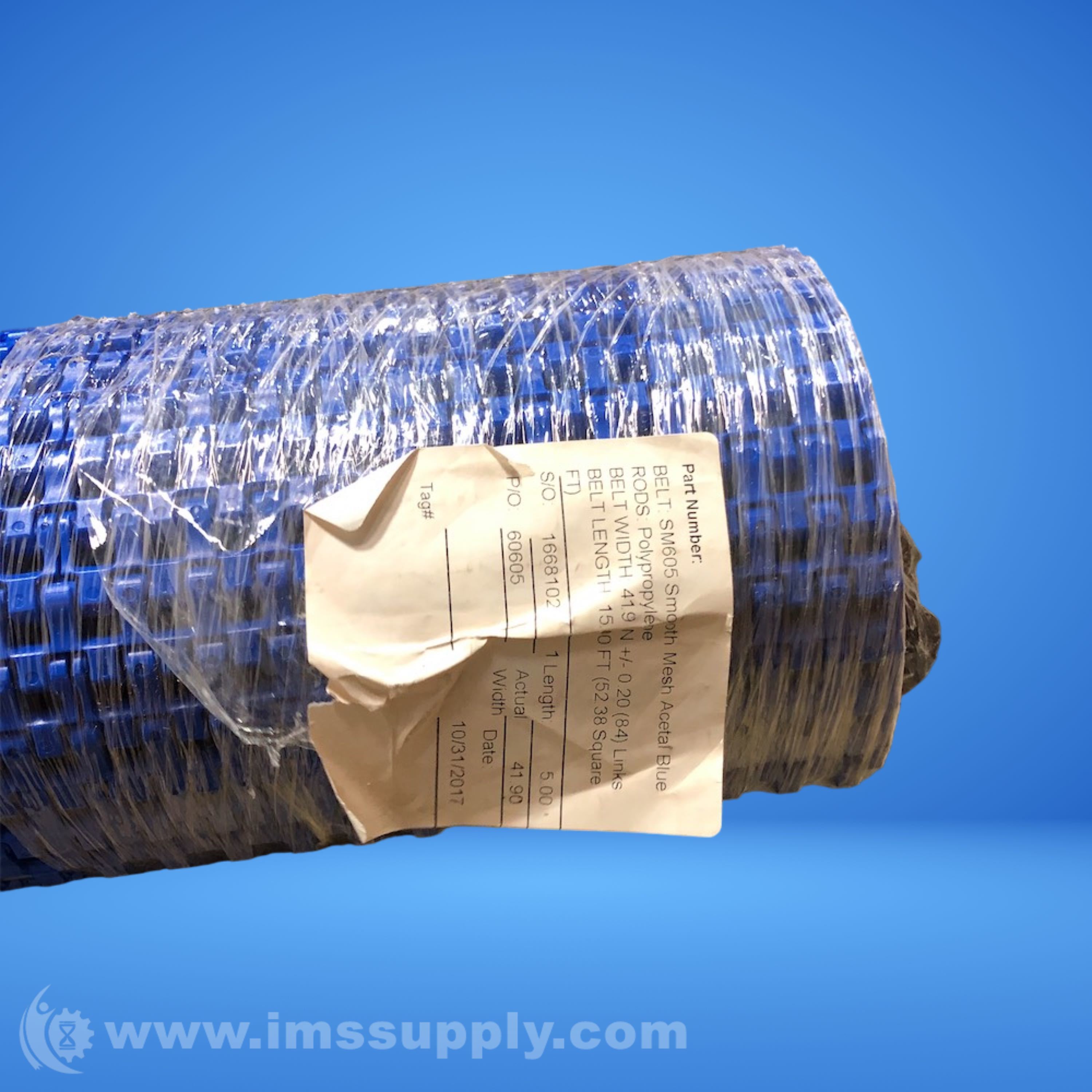 Habasit SM605 Smooth Mesh Acetal Blue Polypropylene - IMS Supply