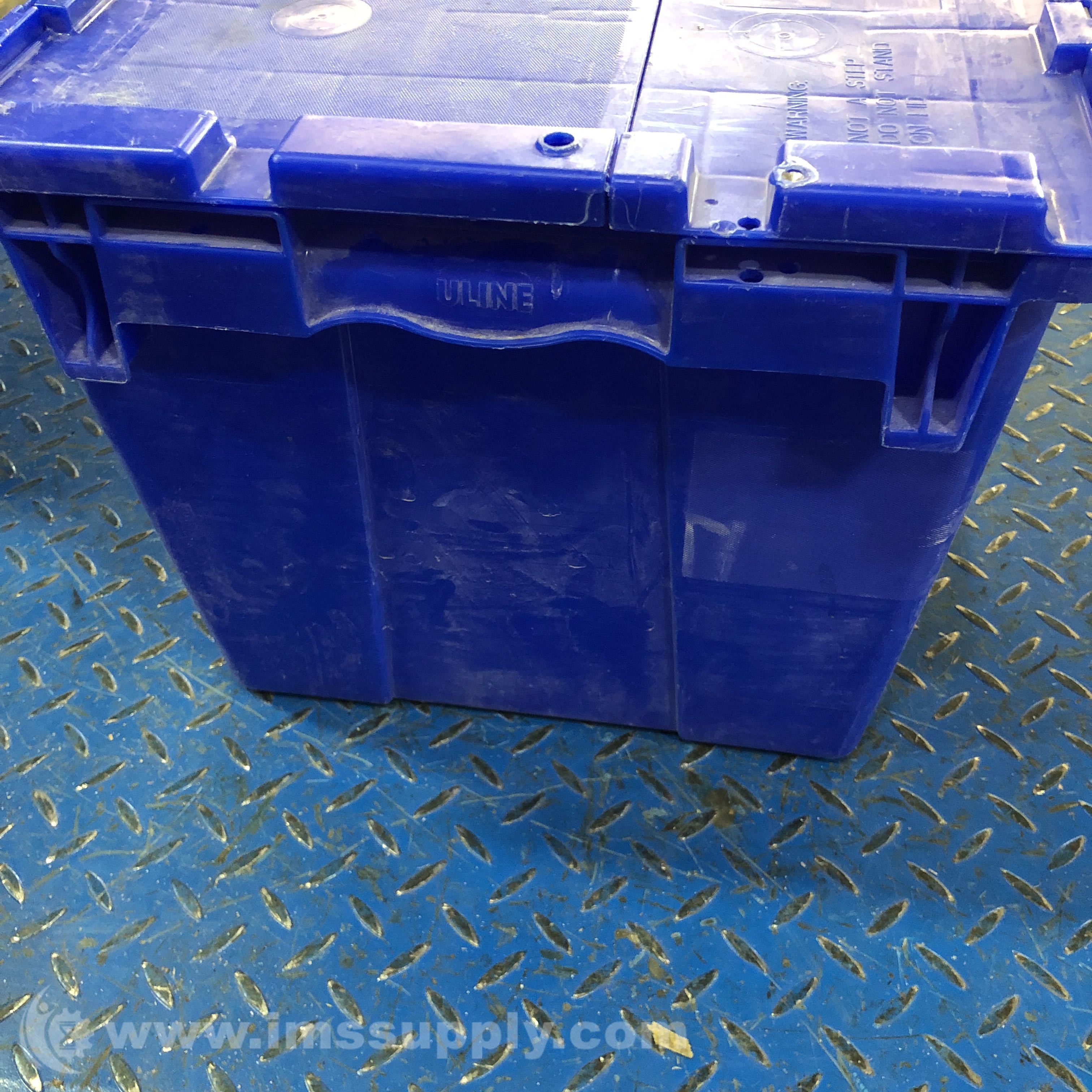Uline Heavyy-Duty Storage Tote Color Blue - IMS Supply